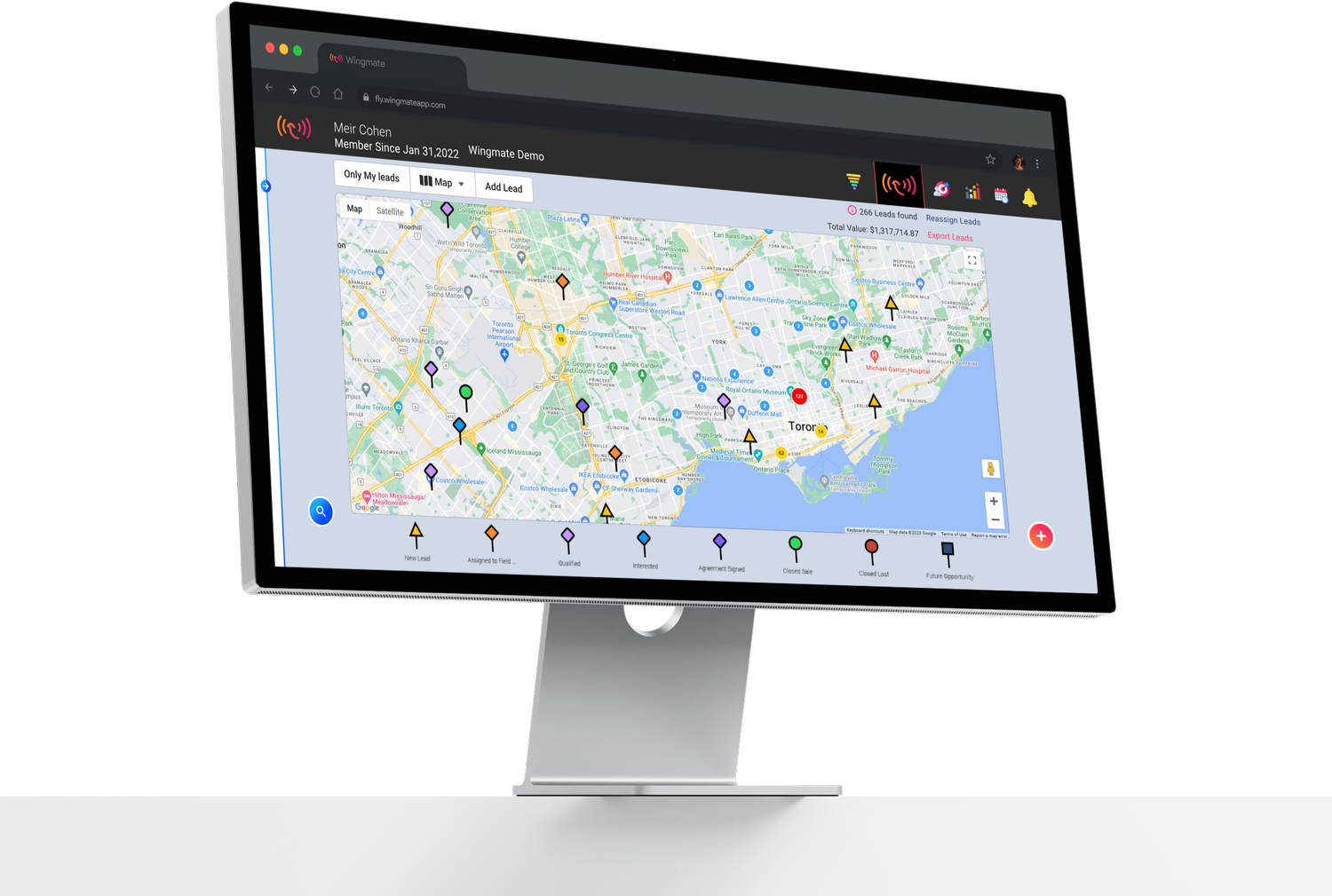 Wingmate - Prospect Mapping & Sales Territories — User Experience and ...