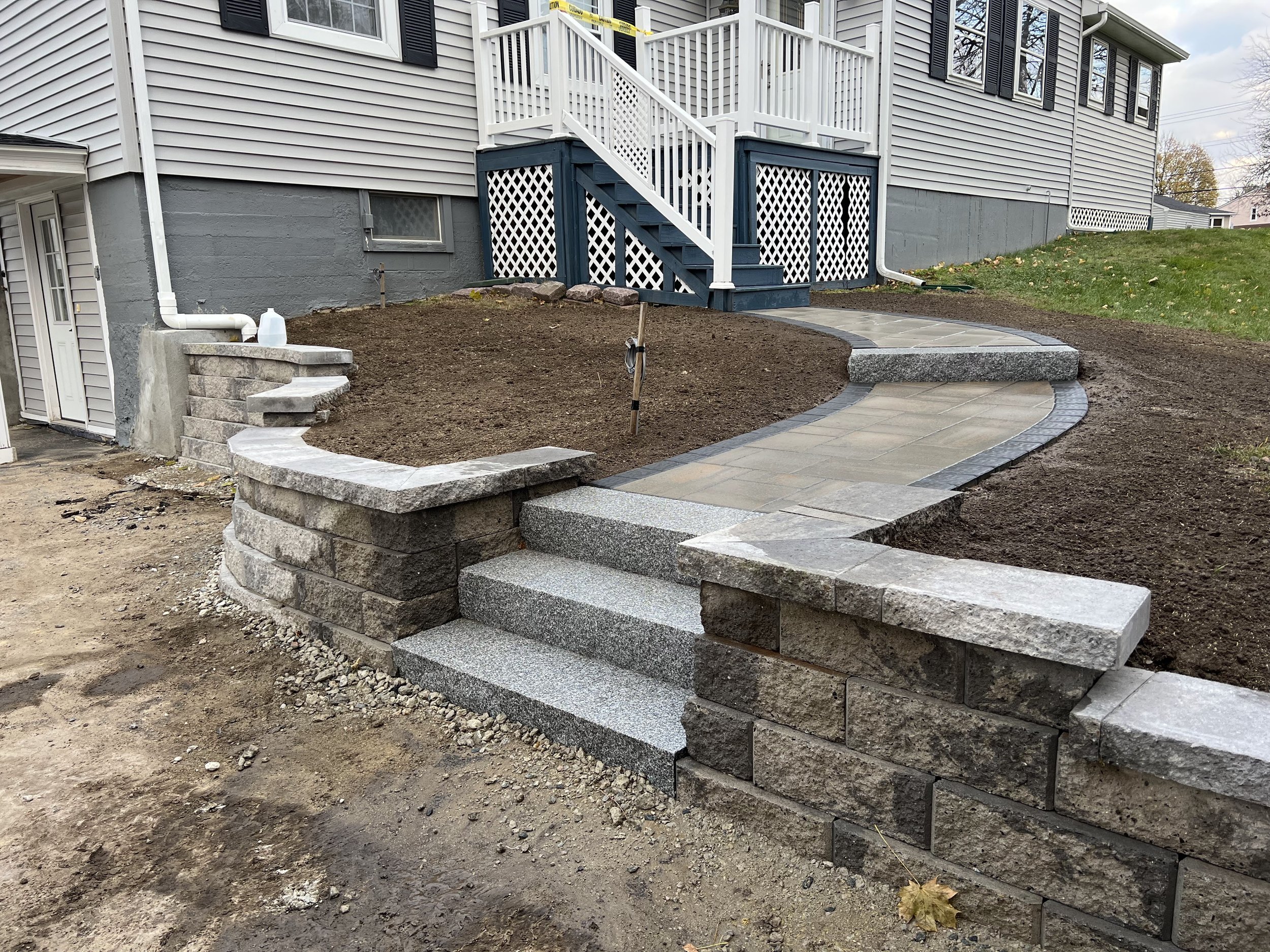 Photos - Custom Retaining Wall Installations