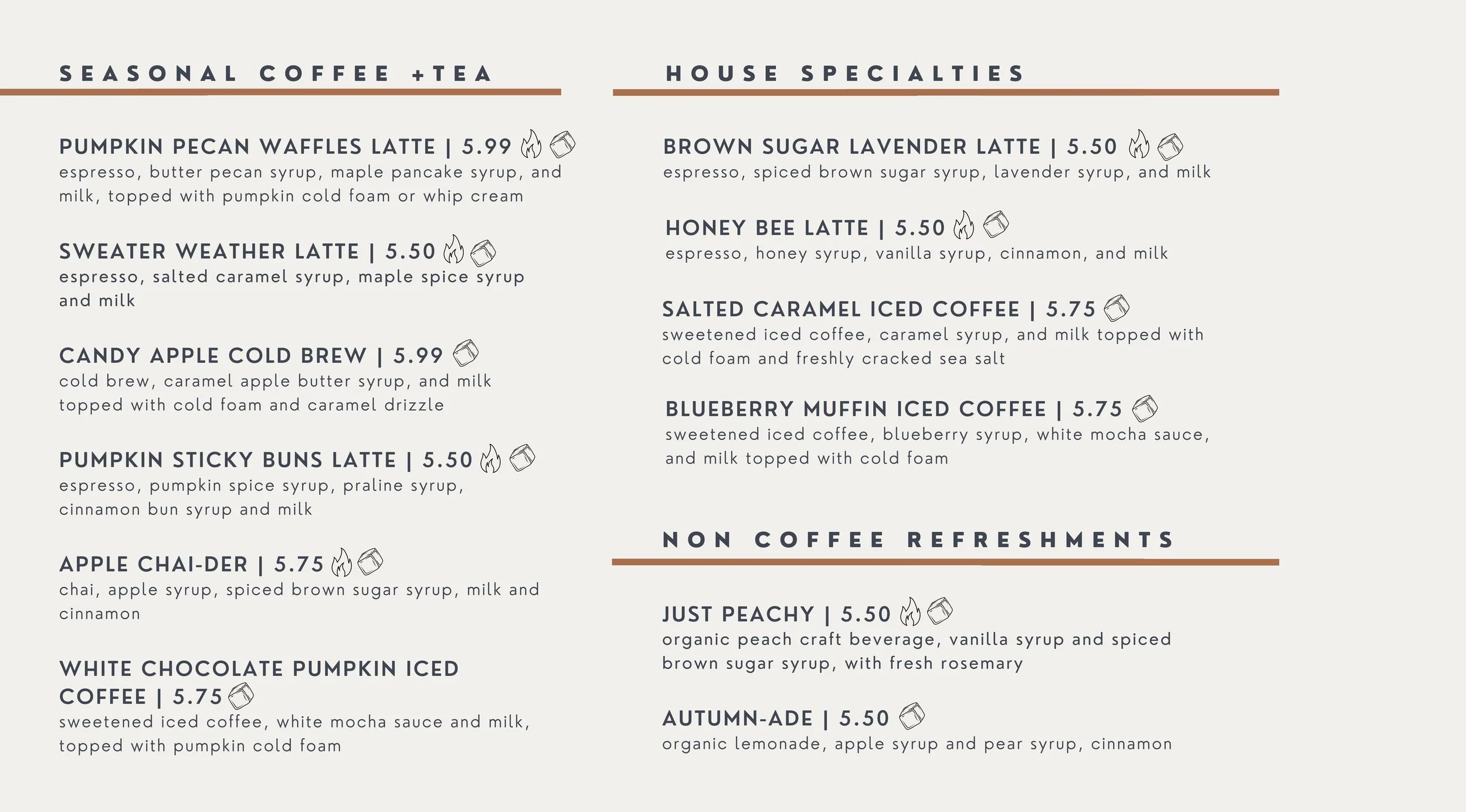 Menu — Stella's Coffee Bar