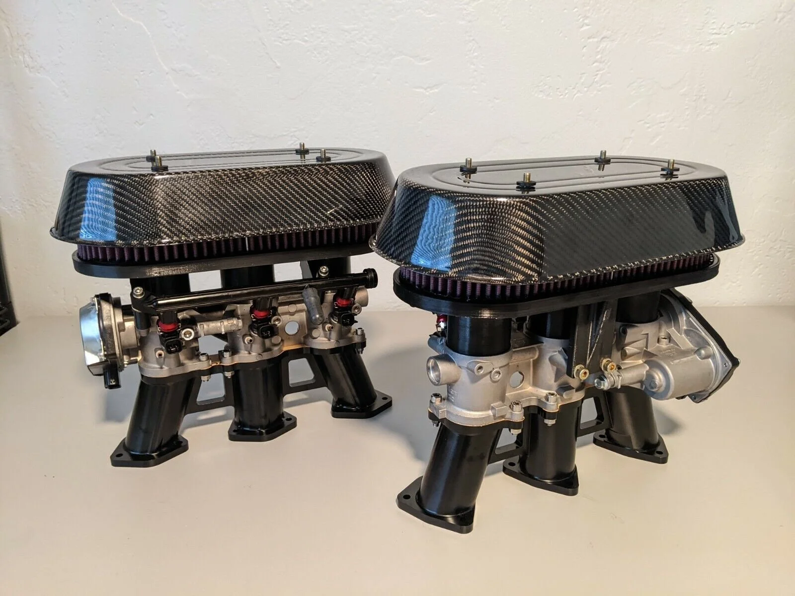 Complete E-ITB kit Porsche 911 68-88 K&N filters Carbon rain hats ...