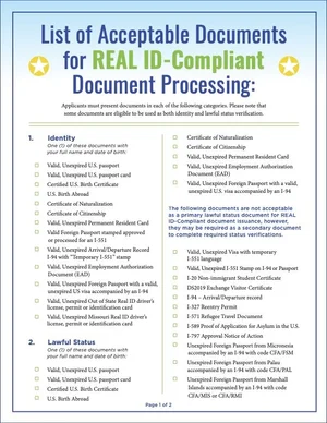 Form 5862 — Missouri State ID Access Coalition