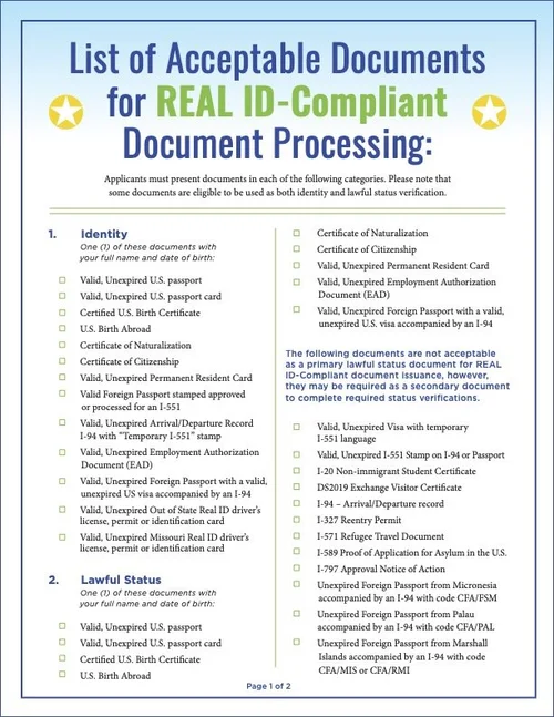 Form 5862 — Missouri State ID Access Coalition