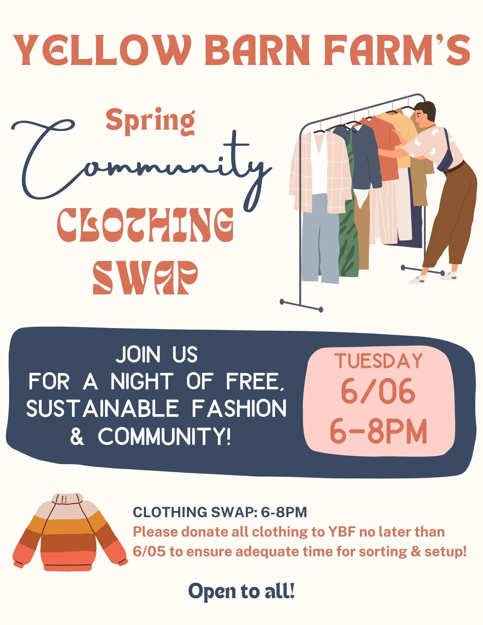 YBF's Spring Community Clothing Swap — Yellow Barn Farm