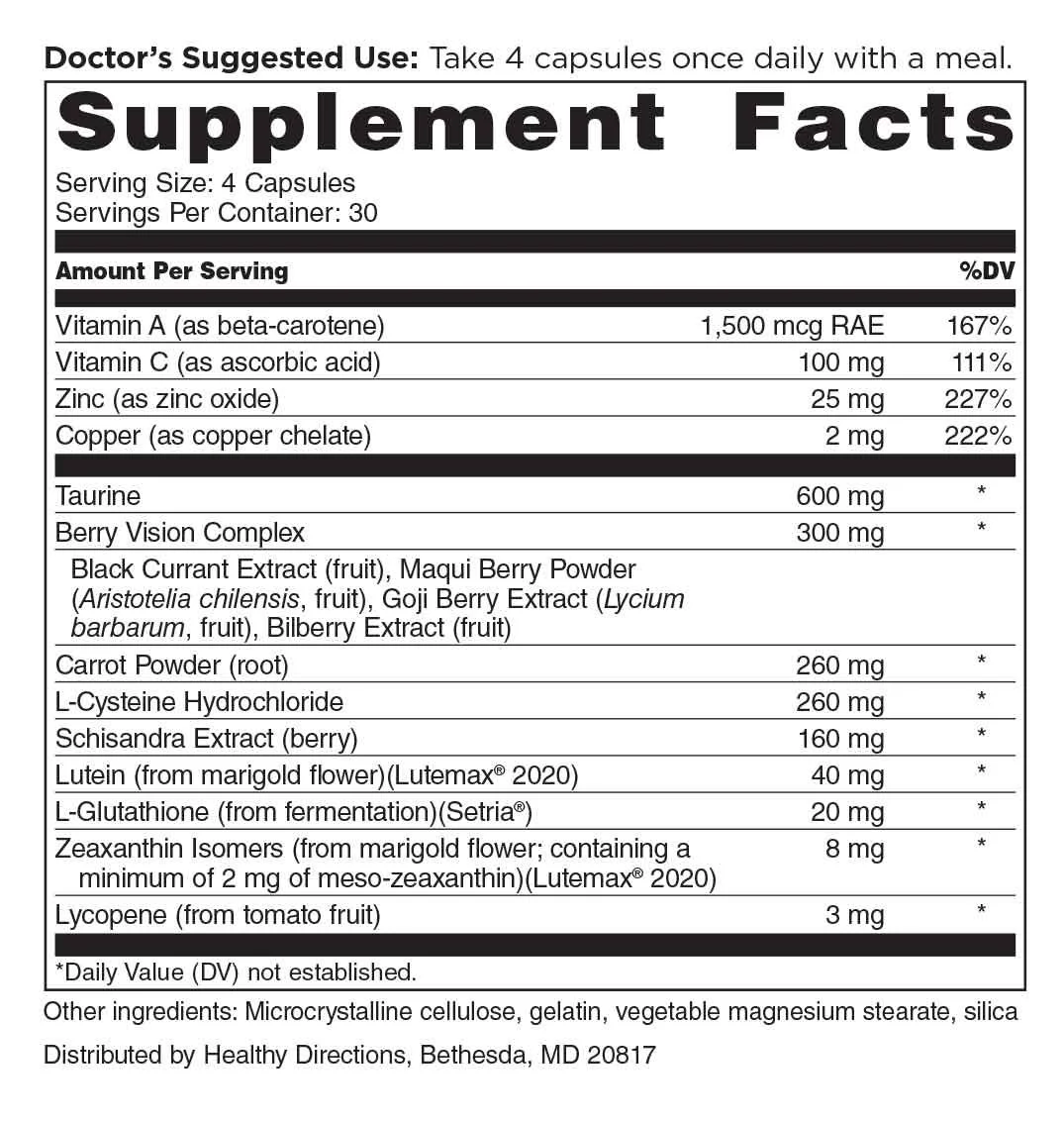 Vision Essentials Gold — Doctors' Preferred