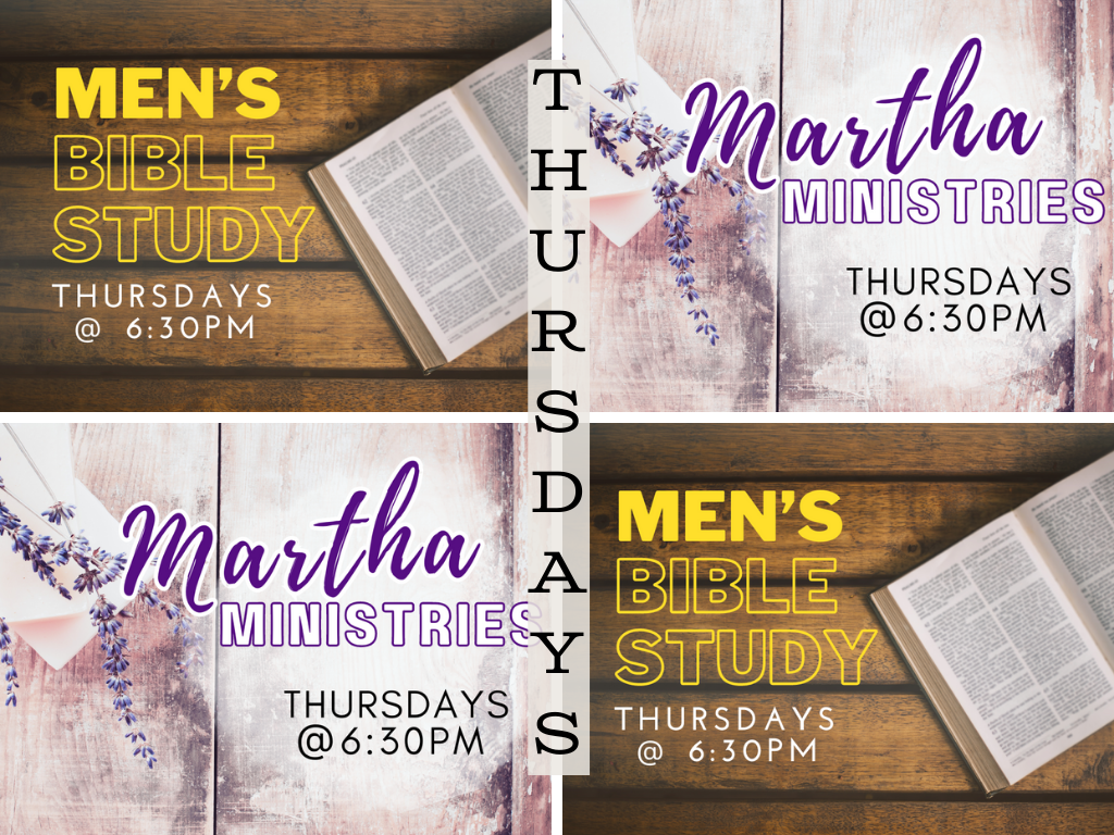 Trinity Men’s Bible Study & Martha Ministries — TRINITY ASSEMBLY OF GOD