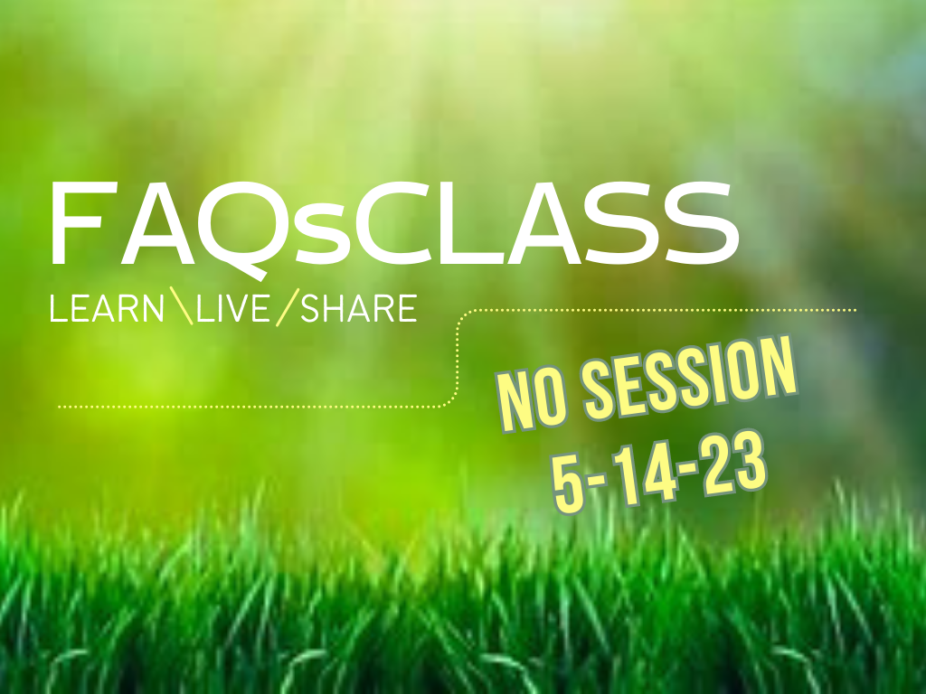 No FAQs Class — TRINITY ASSEMBLY OF GOD