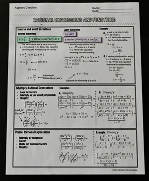 Graphing Rational Functions Activity Puzzle — Education with DocRunning