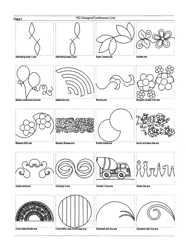 Pantographs — Up Along Quilting