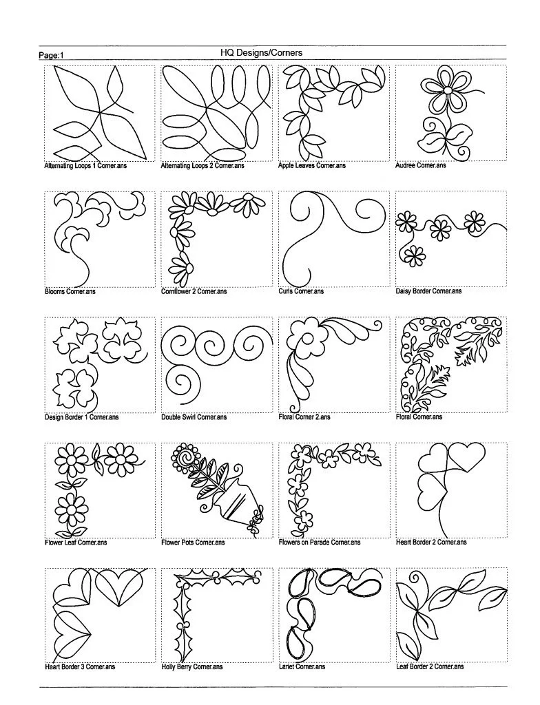 Pantographs 2 — Up Along Quilting