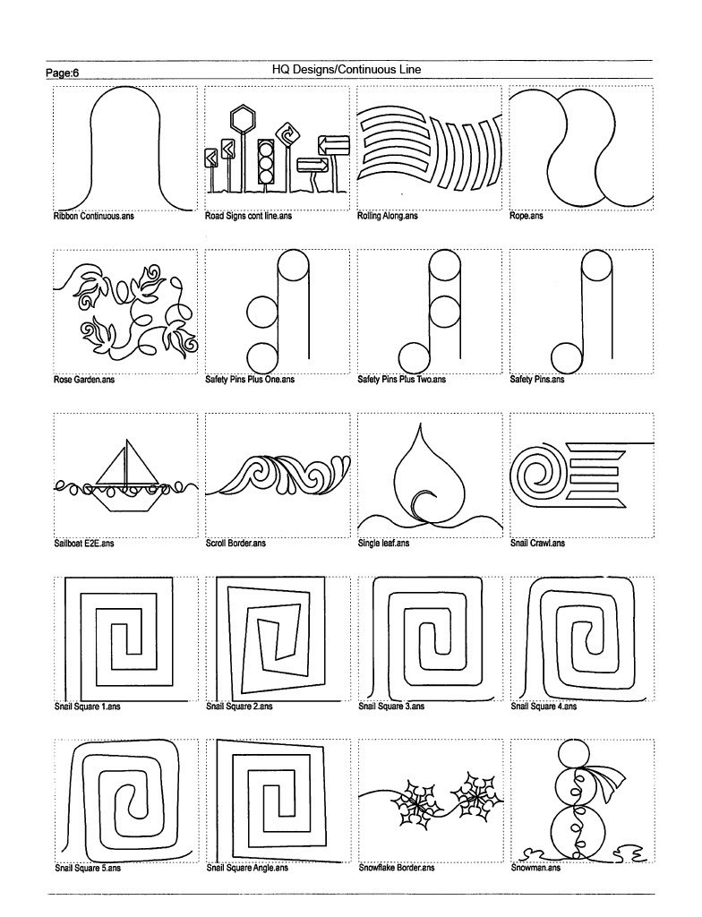 Pantographs 2 — Up Along Quilting