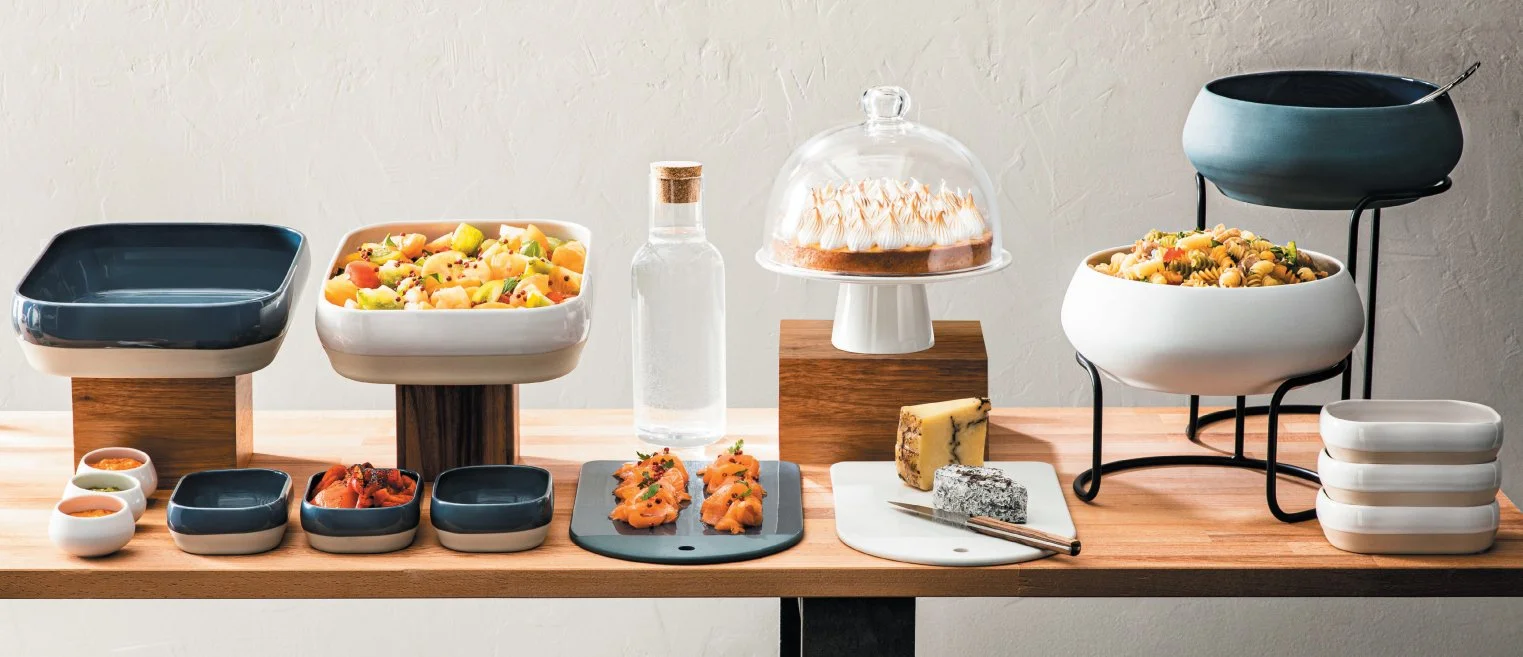 Buffet & Presentation — Ceramics & Steel