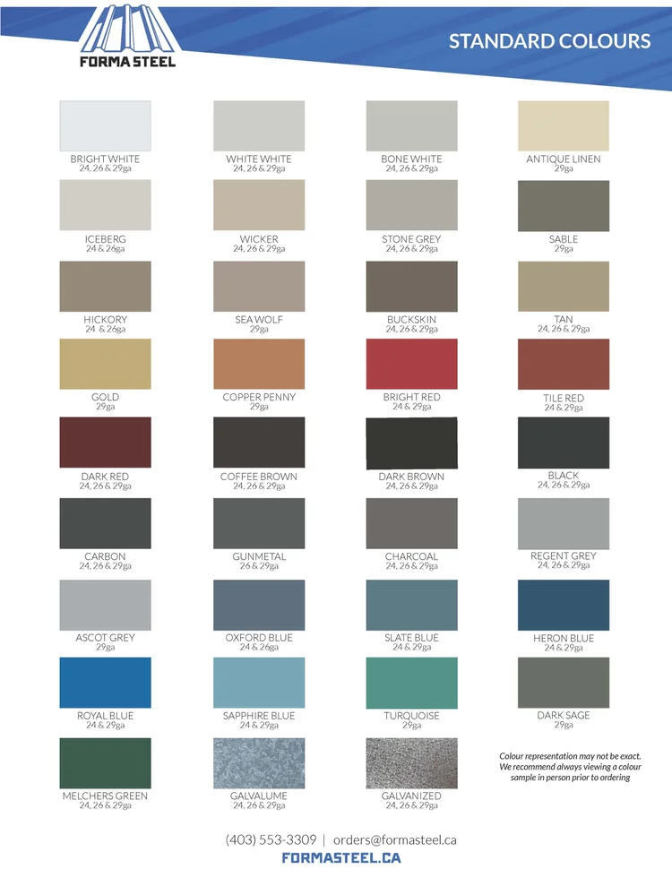 Forma Steel Roof Panels & Flashings — Birdhouse Roofing LTD