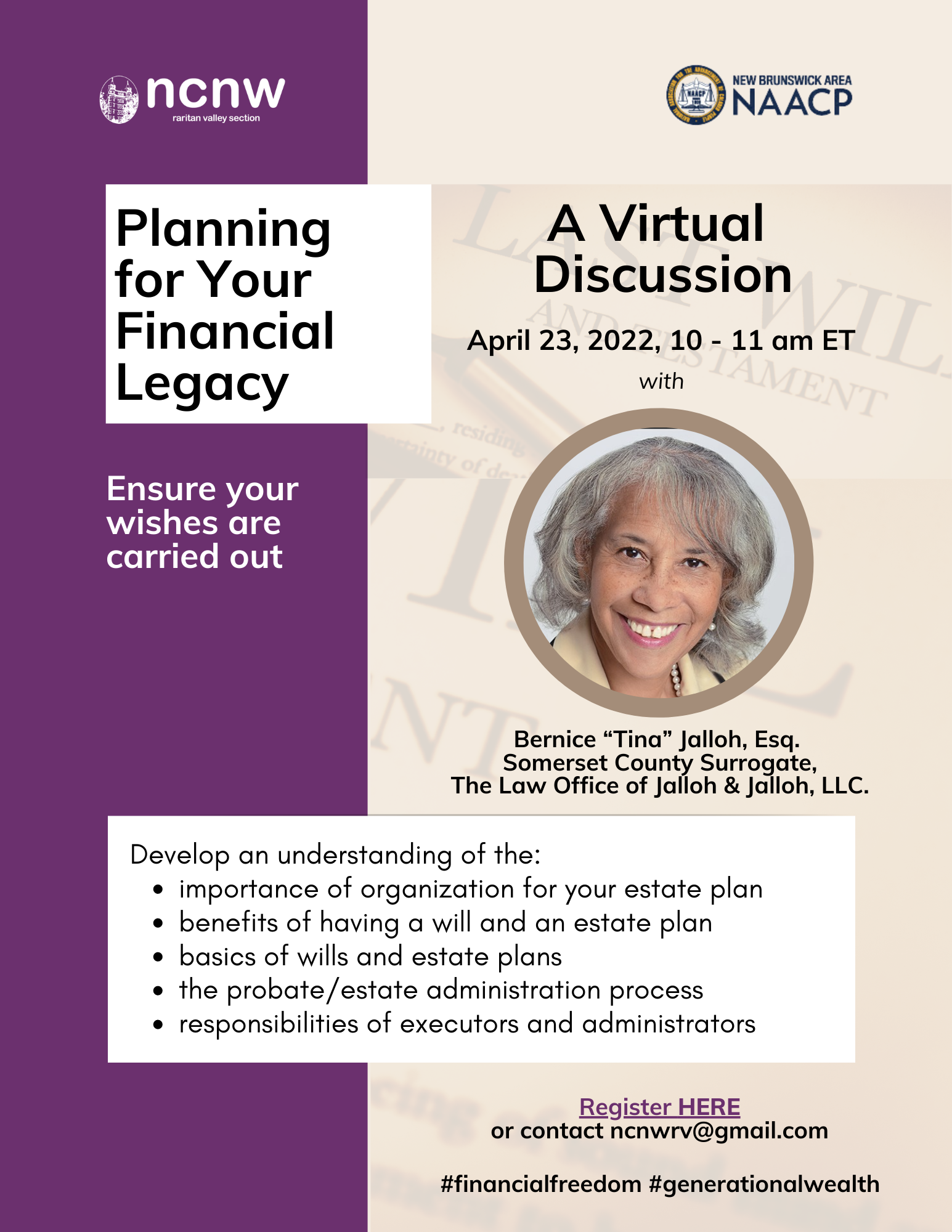 Programs & Events — NCNW Raritan Valley Section