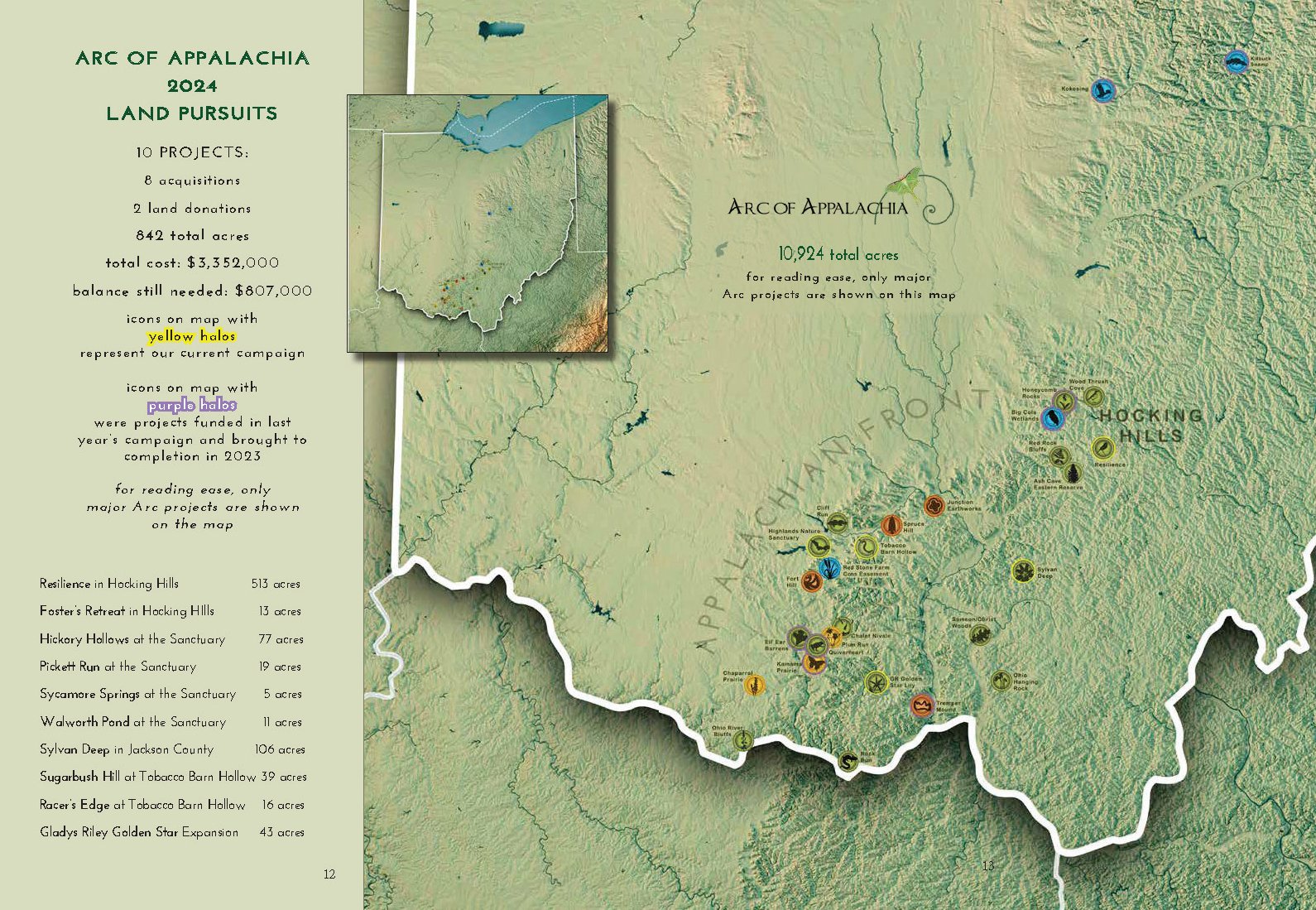 Map - ALL Arc Preserves — Arc of Appalachia