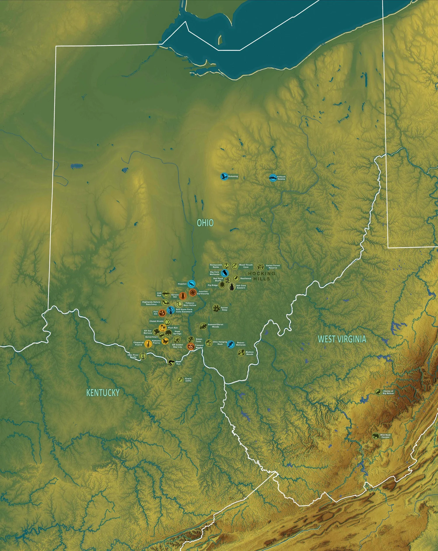 Map - ALL Arc Preserves — Arc of Appalachia
