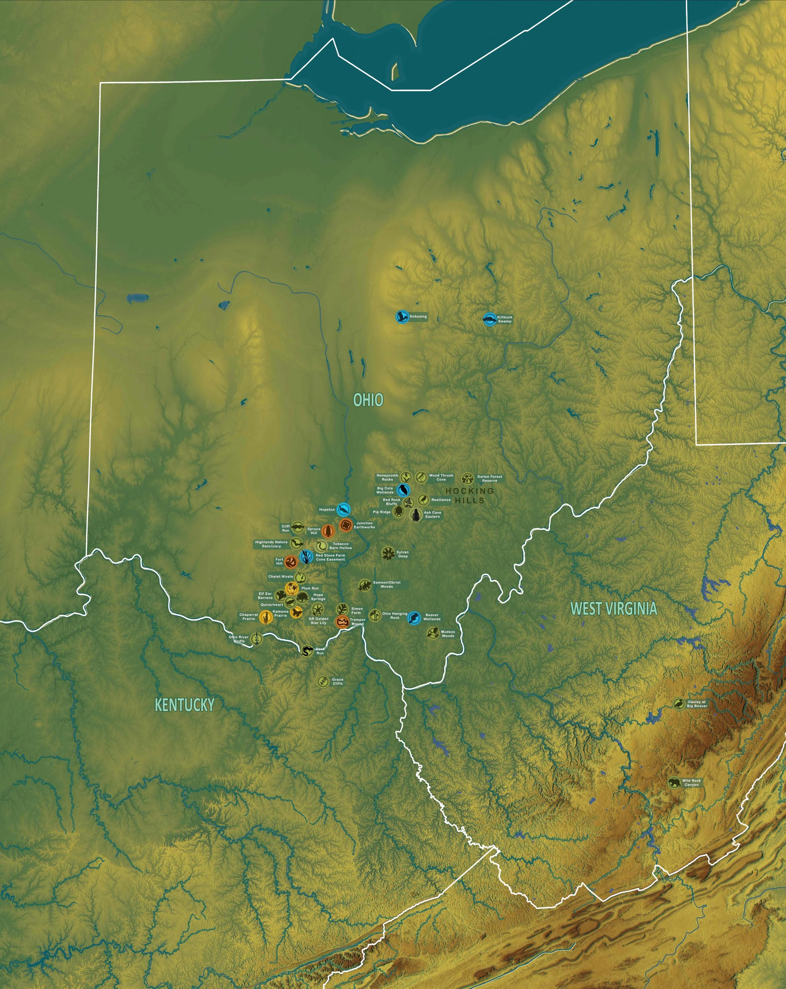 Map - ALL Arc Preserves — Arc of Appalachia