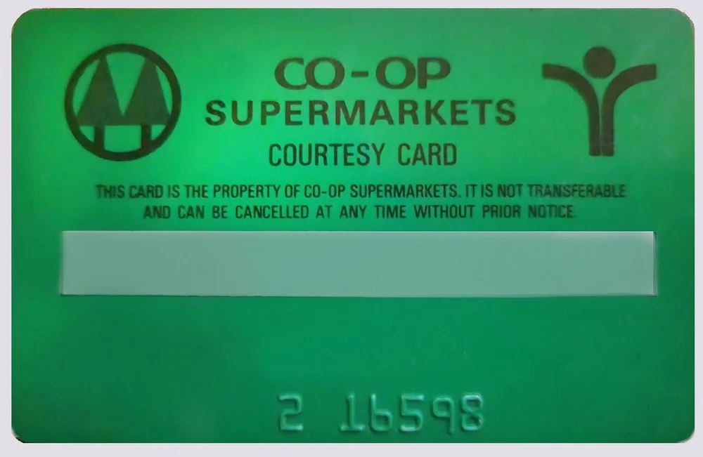 Co-op Supermarket ID Card (1960s-70s) — Penn South Social Services