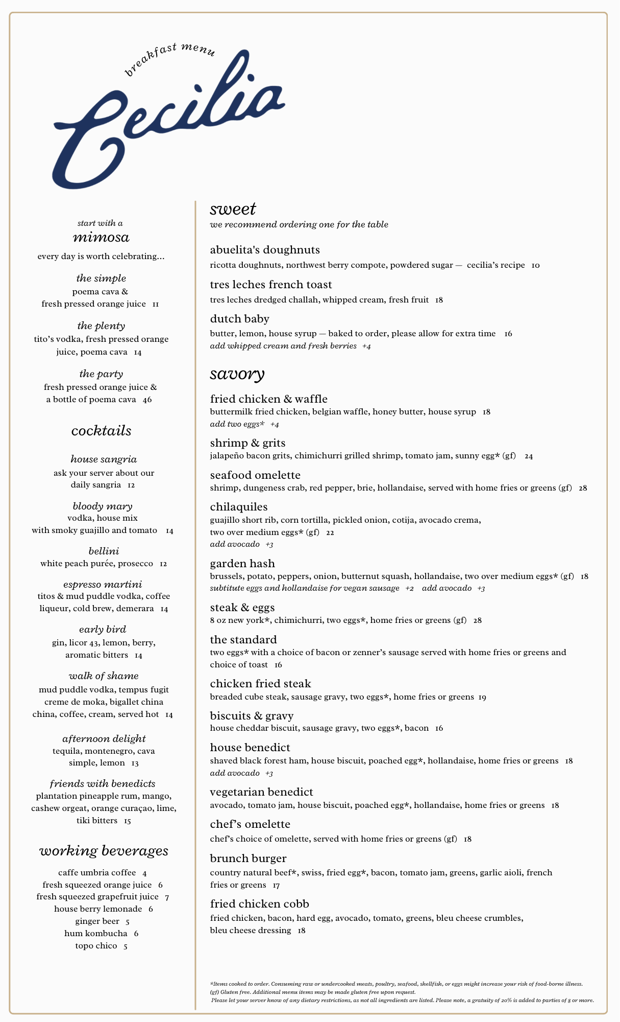 Menu — Cecilia