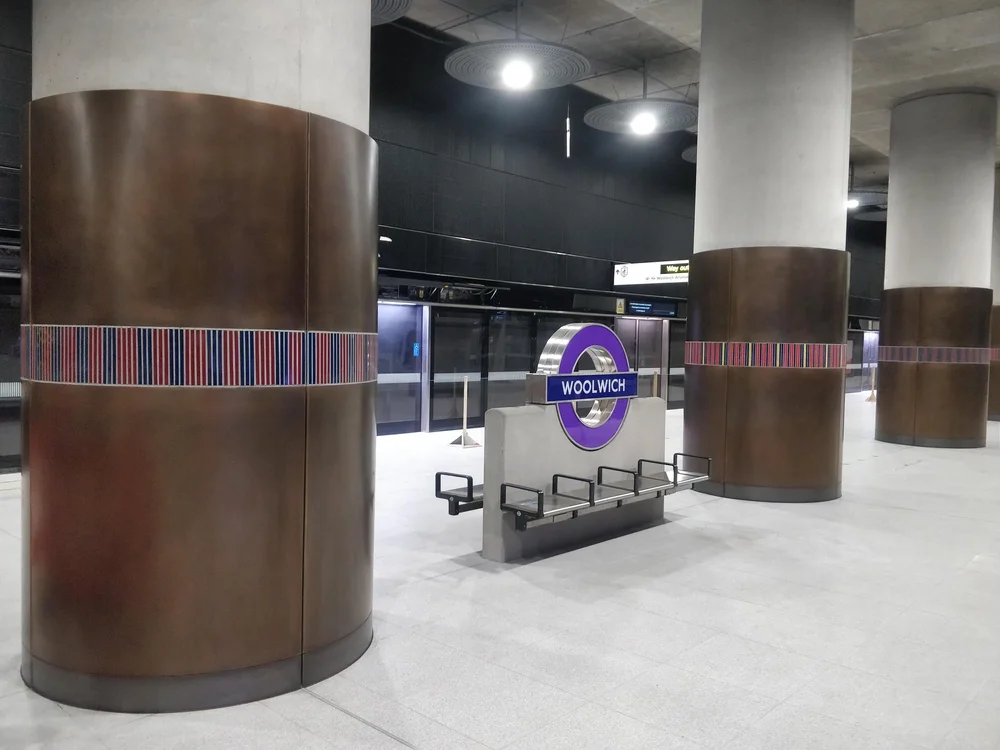 Elizabeth Line (Crossrail), Woolwich Platform Columns — Capisco ltd