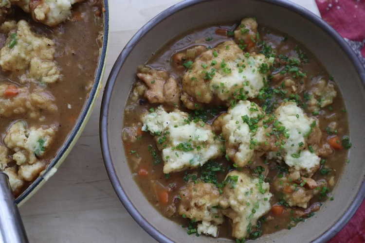 Ultra-Cozy Chicken and Dumplings with Bacon, White Wine & Buttermilk ...