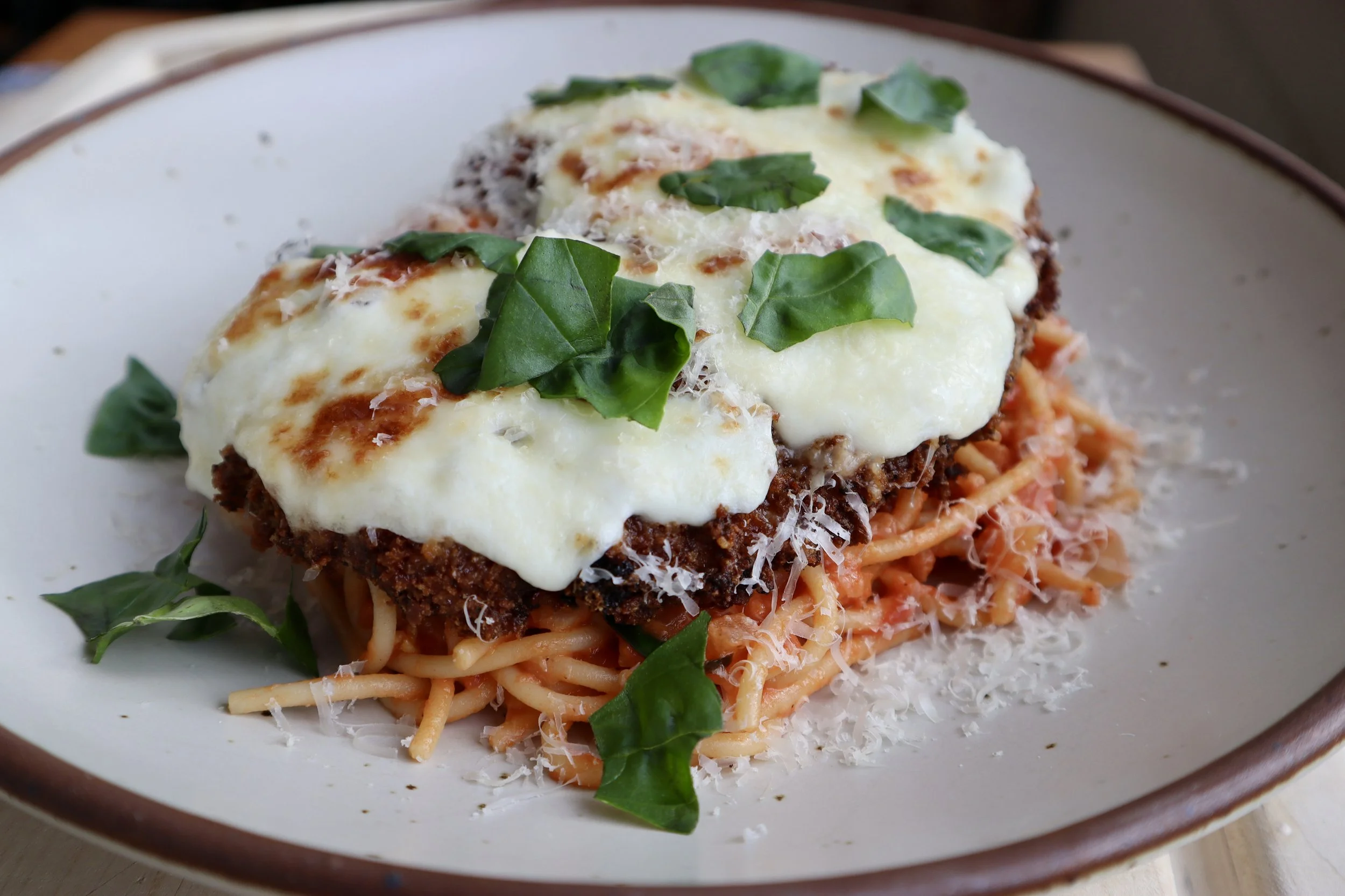 Crispy Chicken Parmesan Recipe with Rosé Sauce and Pasta — Amelia is ...
