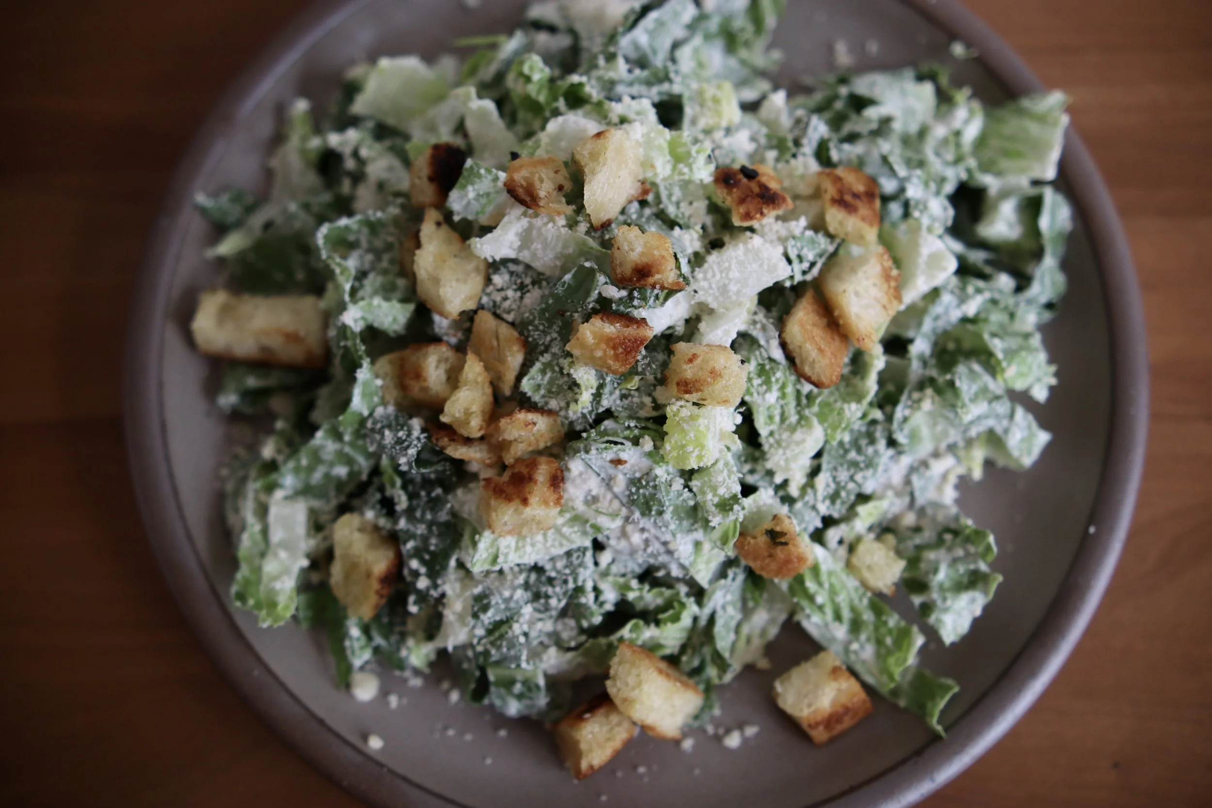 Caesar Salad with Homemade Croutons — Amelia is NOT a Chef
