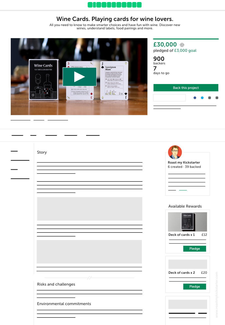 Anatomy of a Kickstarter page — Roast my Kickstarter