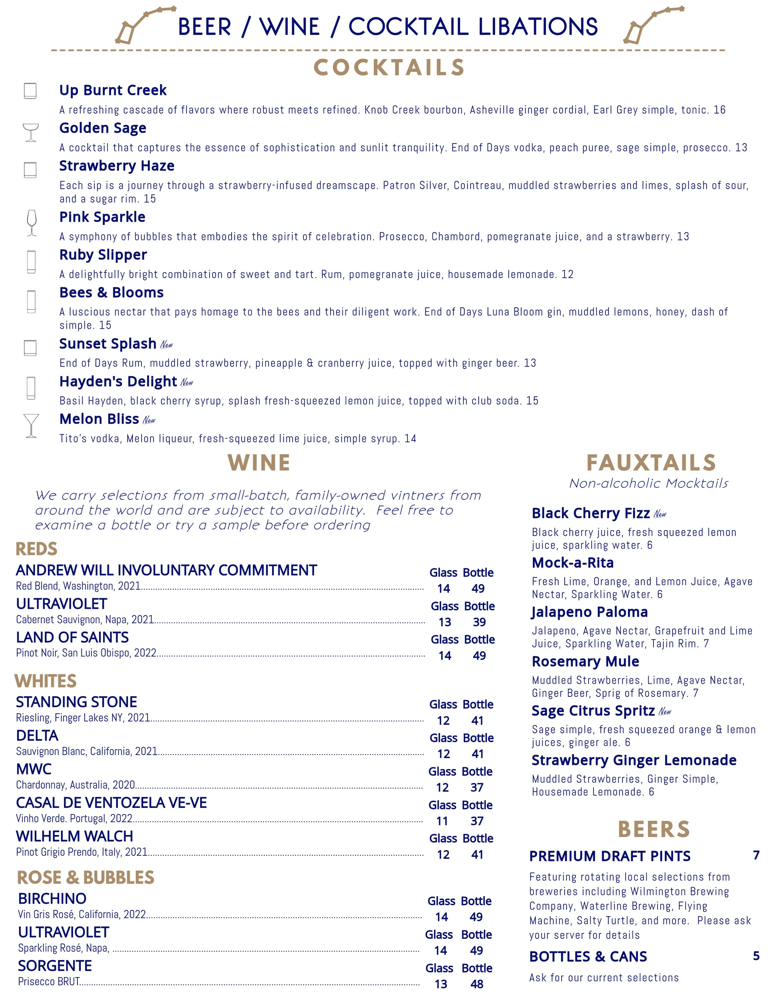 Fondue Menu — Restaurant Downtown Wilmington NC | Little Dipper Fondue