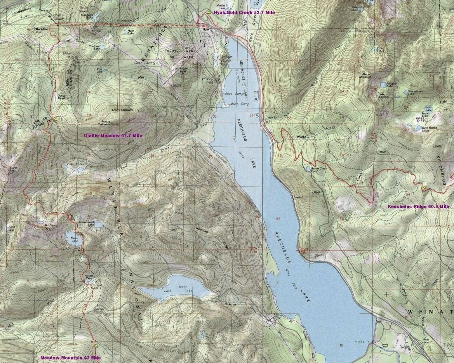 Course Maps | Race Info for Cascade Crest 100 — Cascade Crest 100