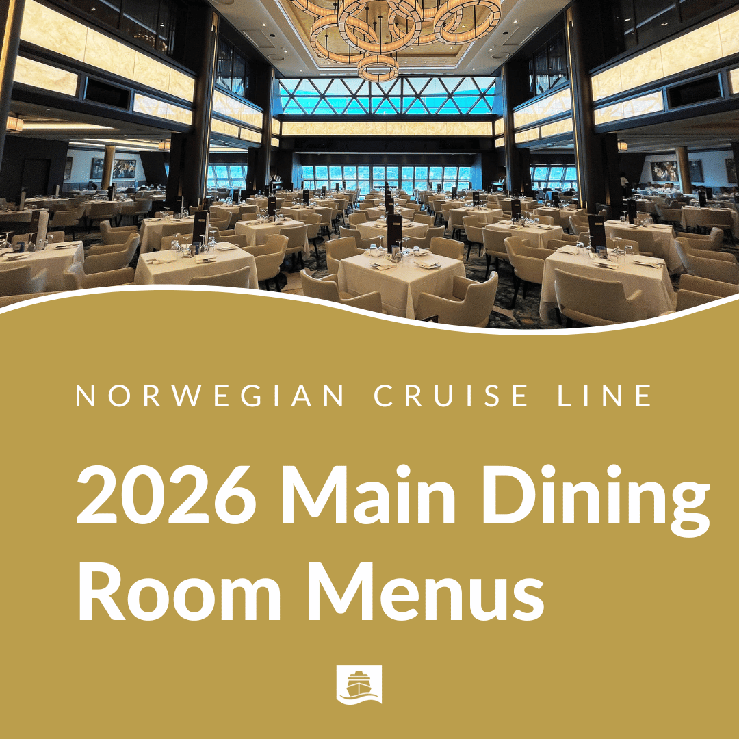 2026 Norwegian Cruise Line Main Dining Room Full Menus - Breakfast ...