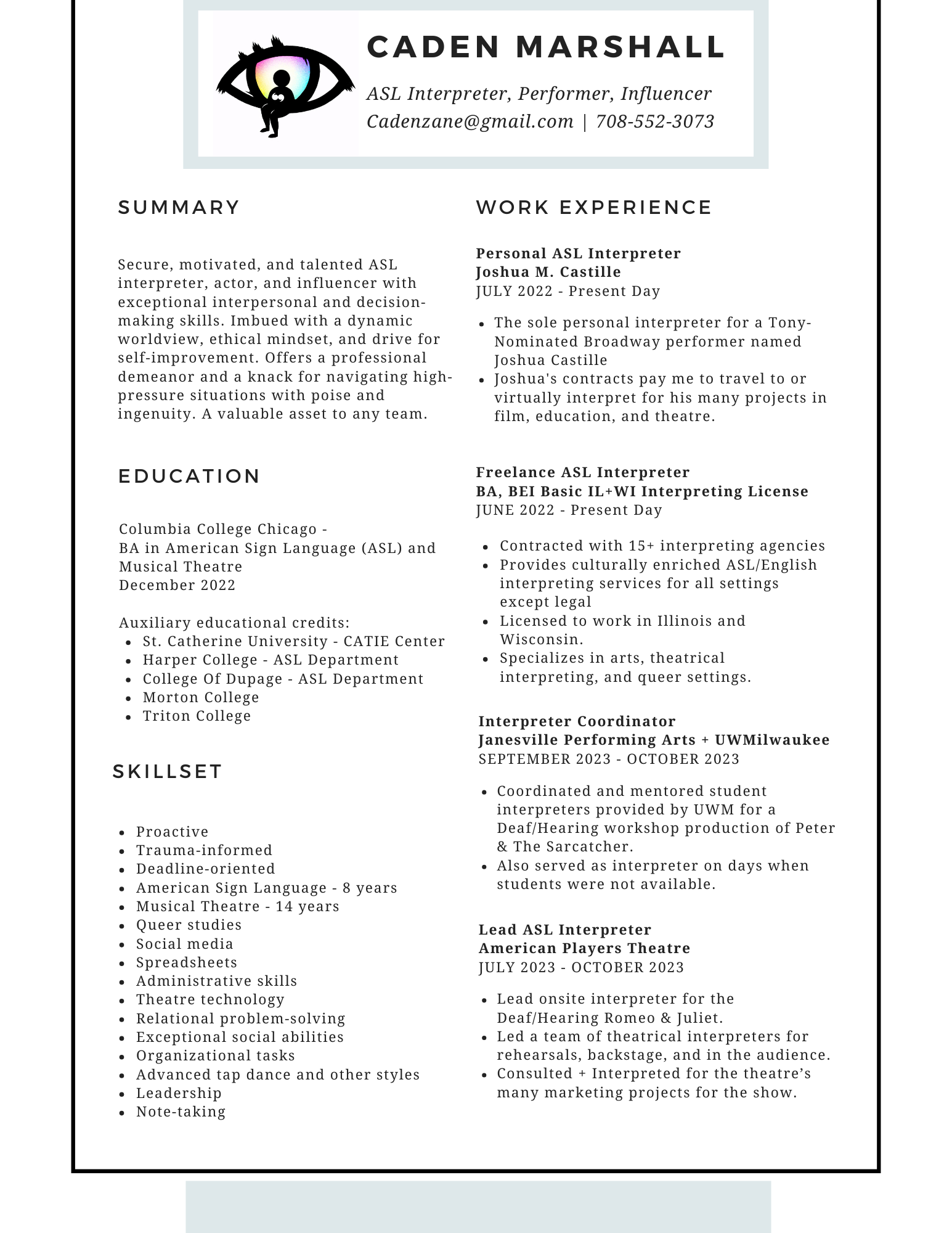 Menu 1 — Caden Zane Marshall