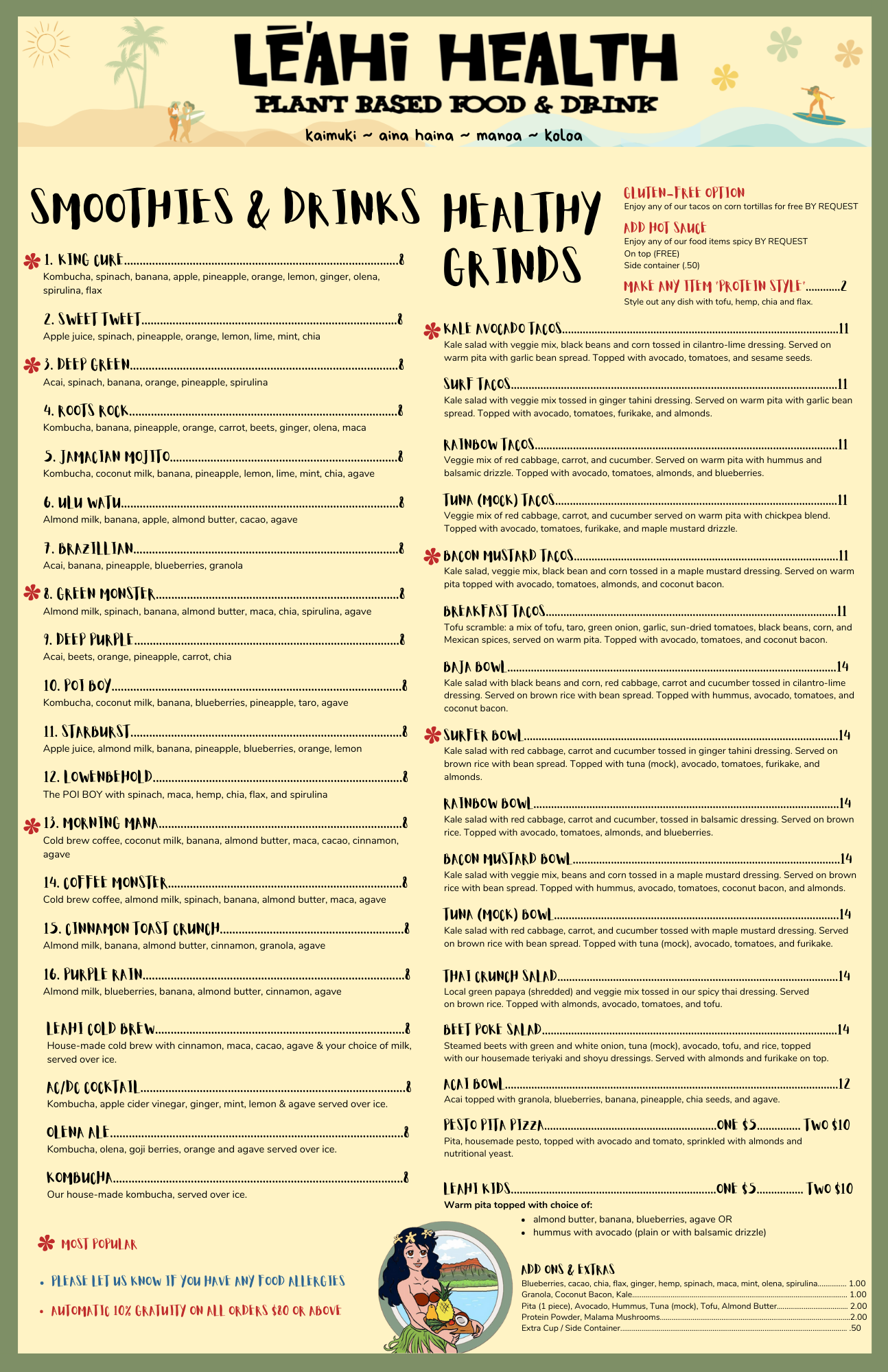 MENU — LEAHI HEALTH