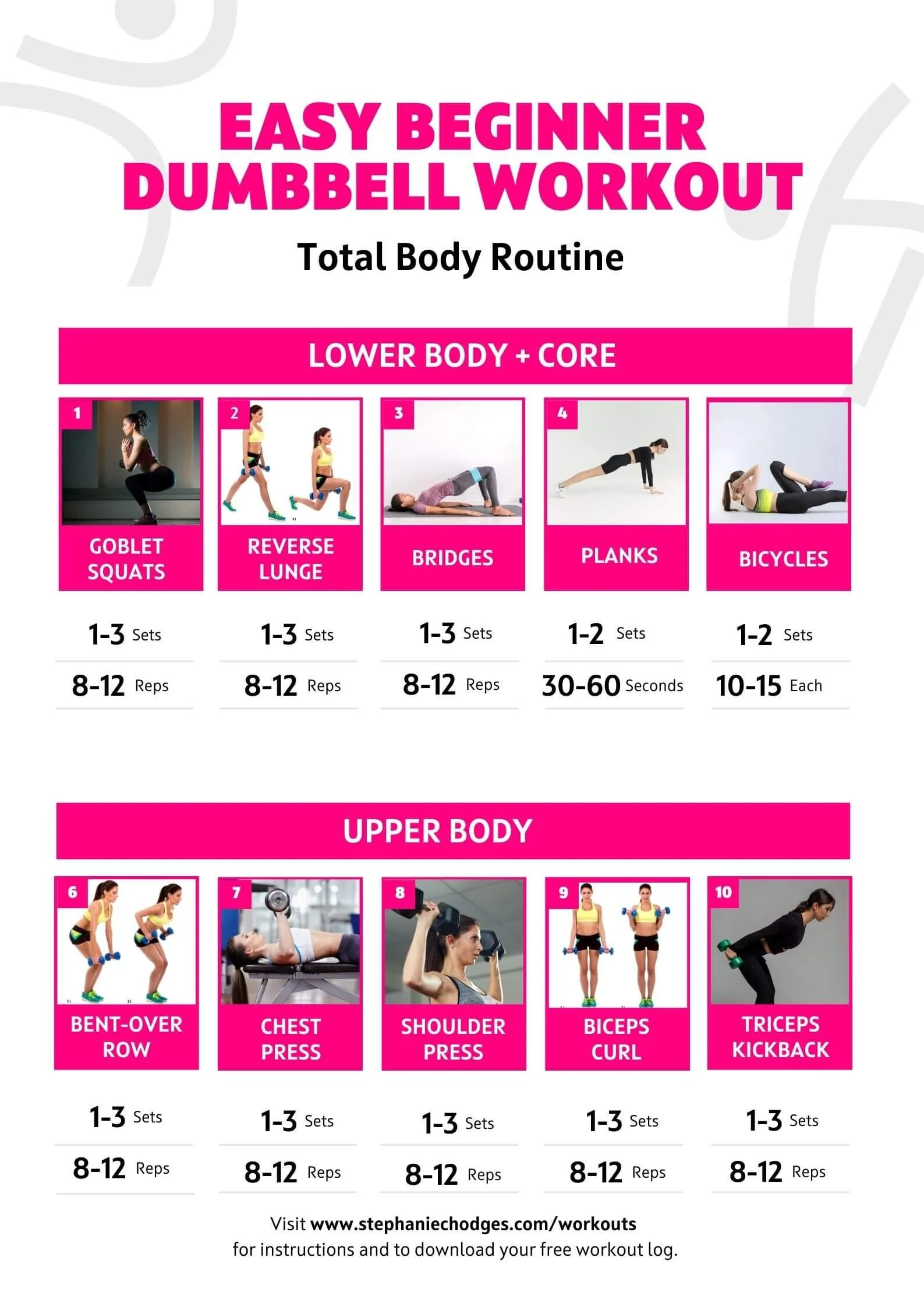 Quick Dumbbell Workout for Beginners at Home — Stephanie C. Hodges