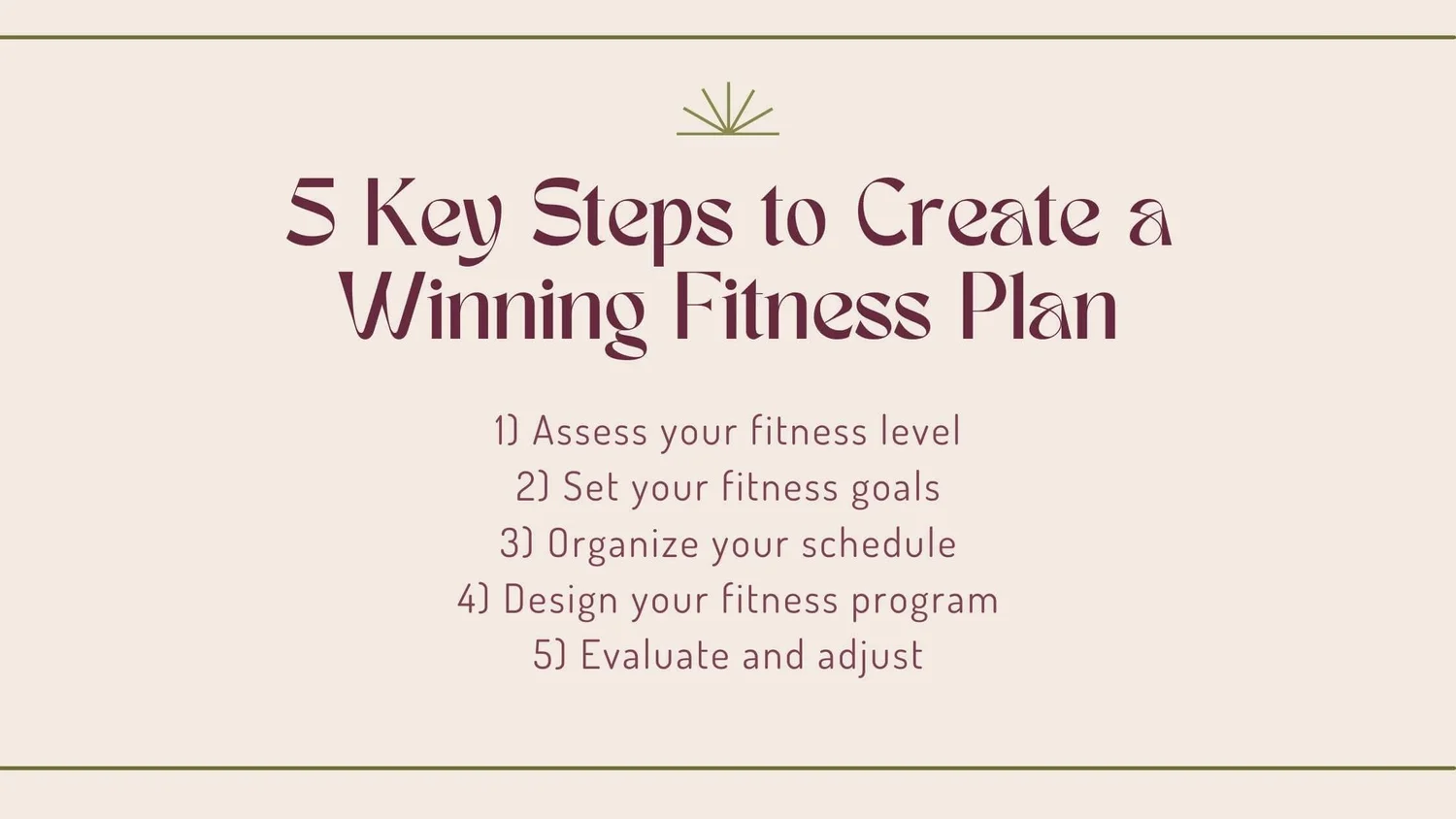 How to Create a Winning Fitness Plan — Stephanie C. Hodges