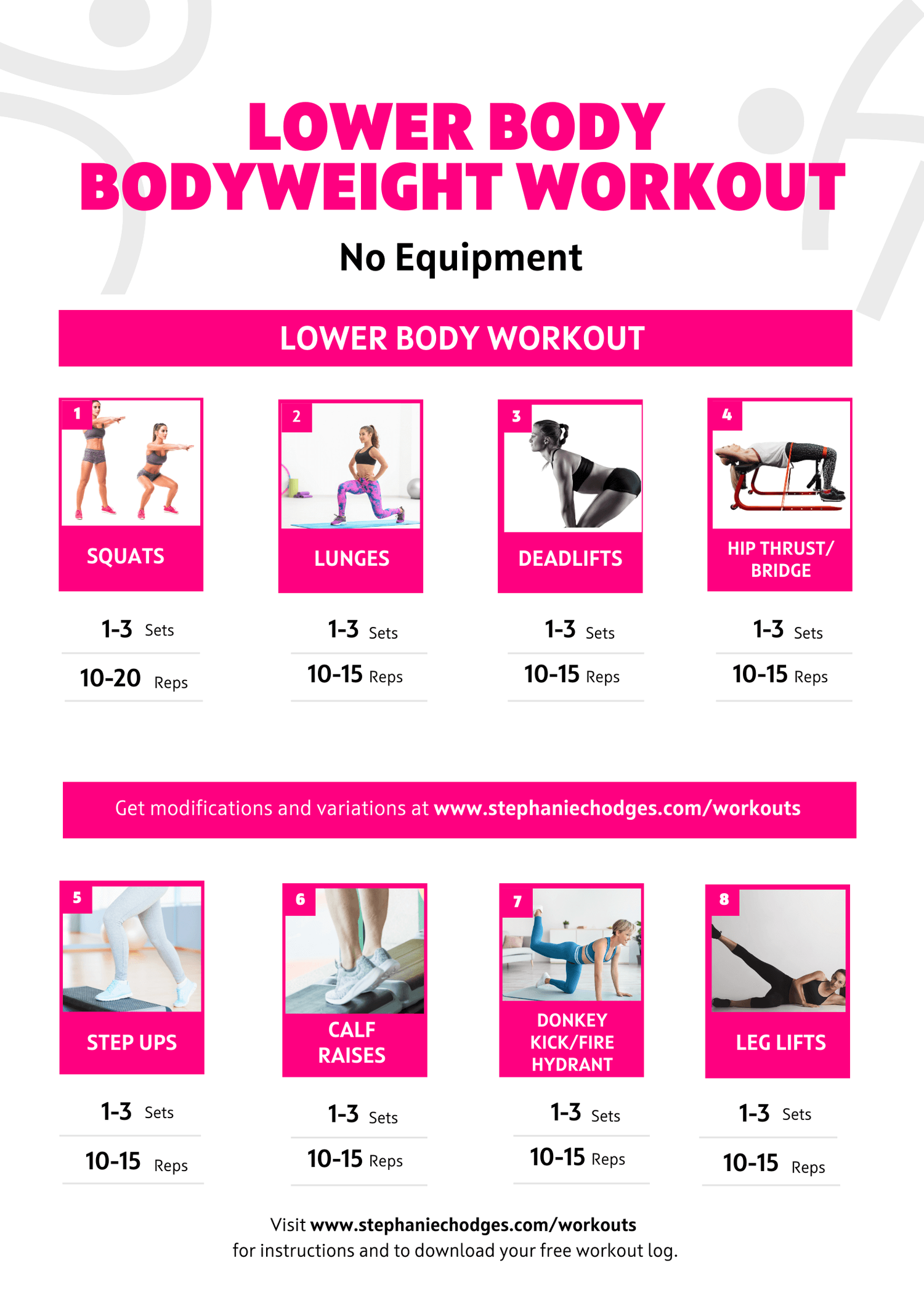 8 Powerful Bodyweight Exercises for Lower Body — Stephanie C. Hodges