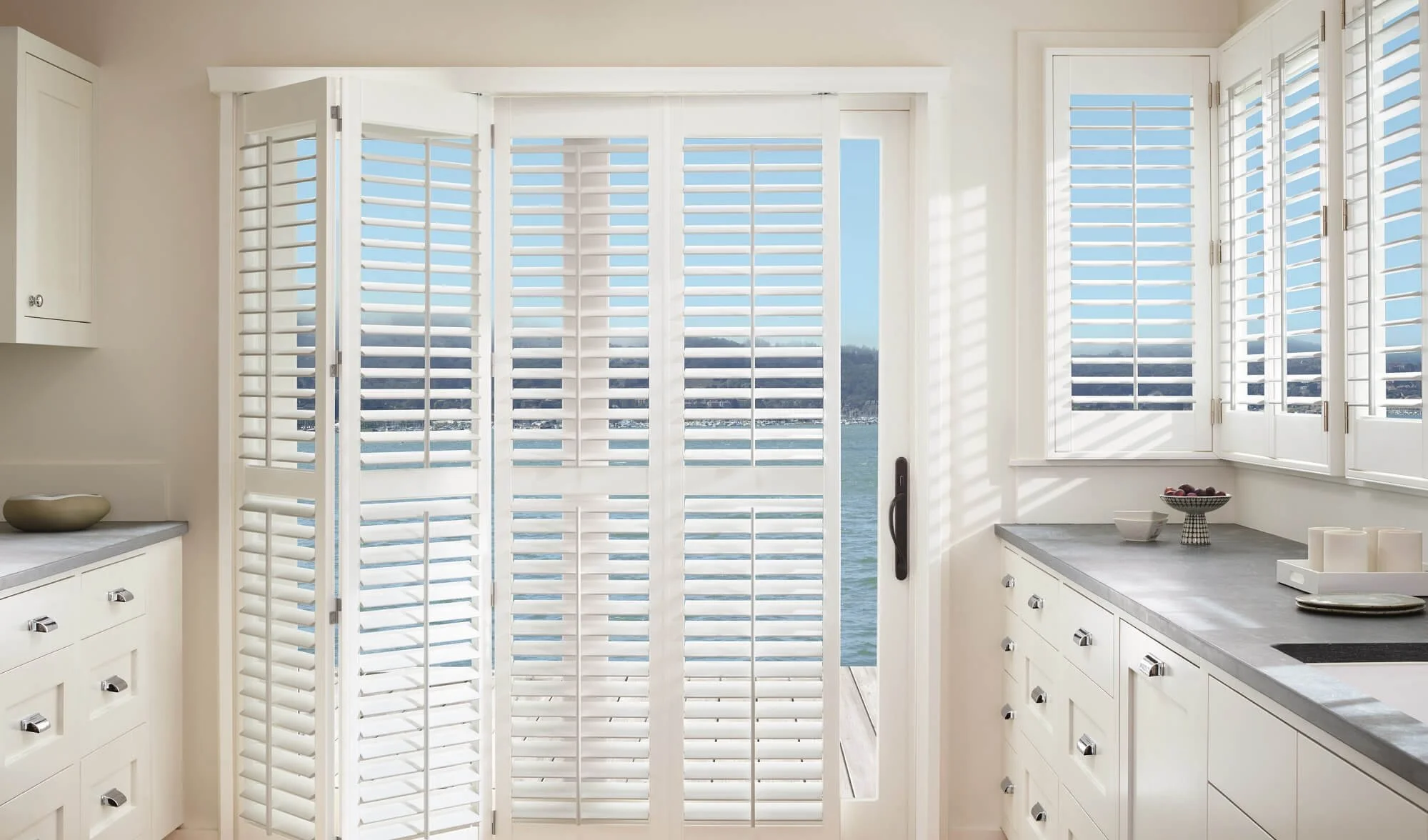 PolySatin® Shutters, Faux Wood Plantation Shutters, Wood Look Shutters — ACTS Blinds New