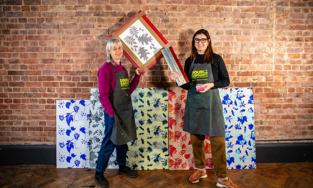 Screenprint Your Own Wallpaper: using cut paper stencils — Double ...