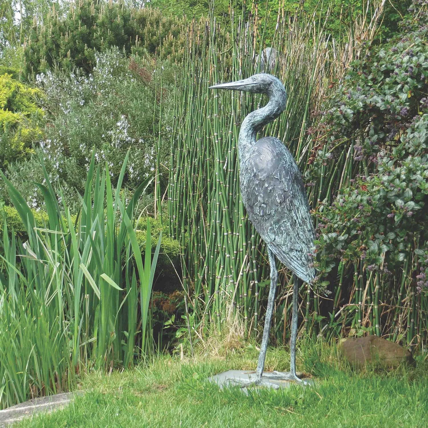Egret Bronze Sculpture — Le Blanc Fine Art