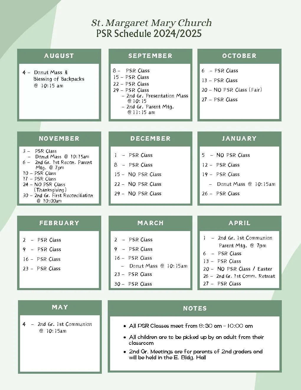 PSR — Saint Margaret Mary Catholic Church