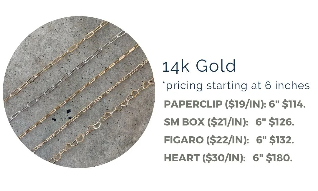 Permanent Jewelry in Austin, Texas: Sterling Silver, 14k Gold, Gold ...