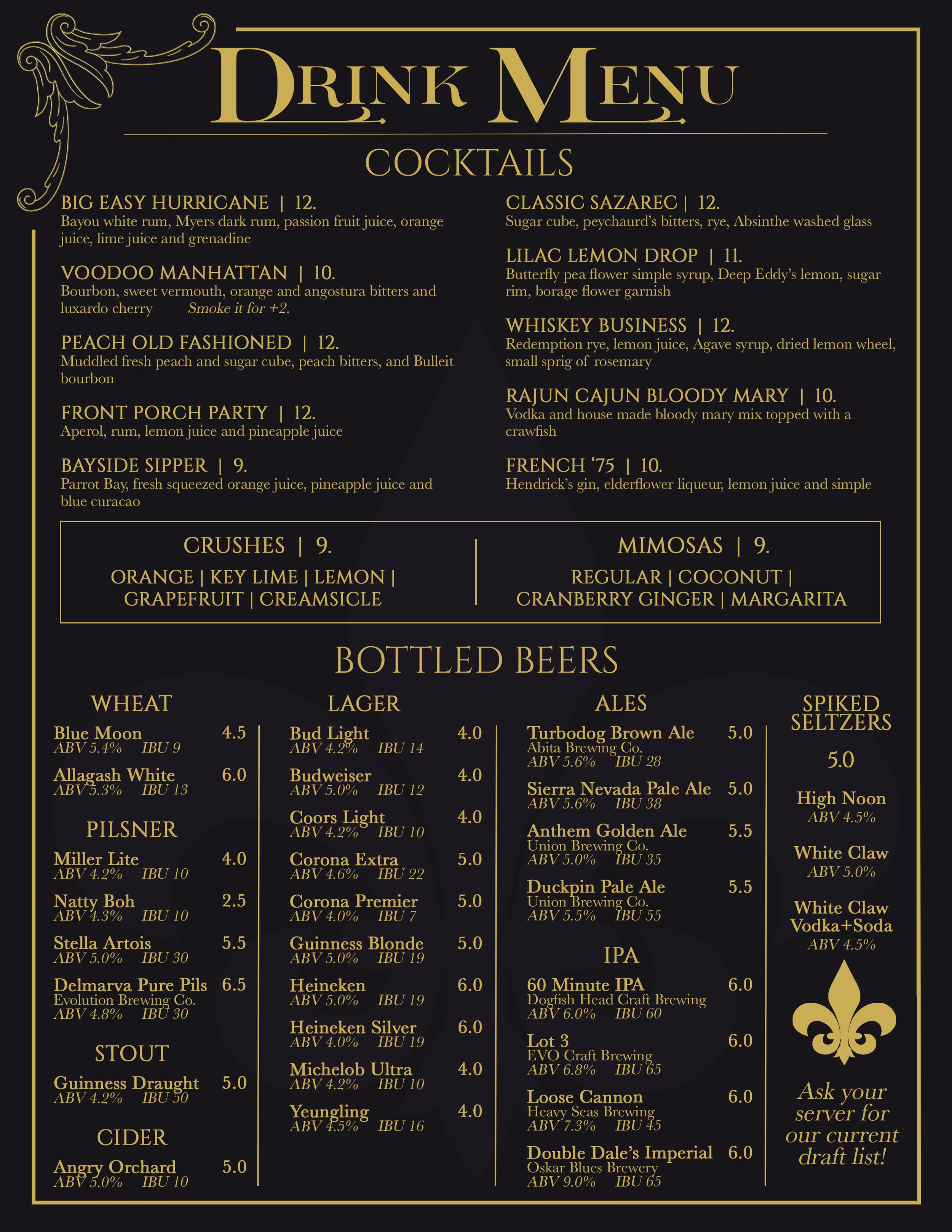 Creole de Graw Drinks — Backfin Blues Group