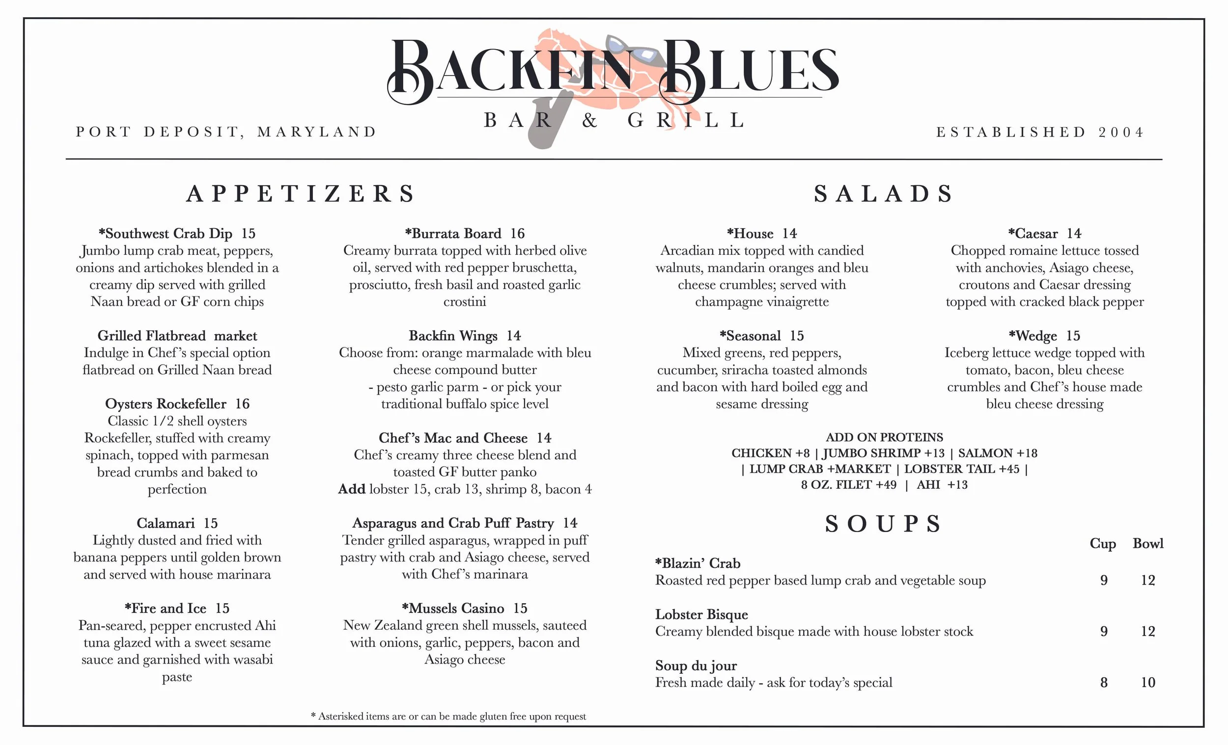 Backfin Blues Dinner — Backfin Blues