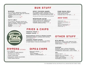 Menus — The Flats
