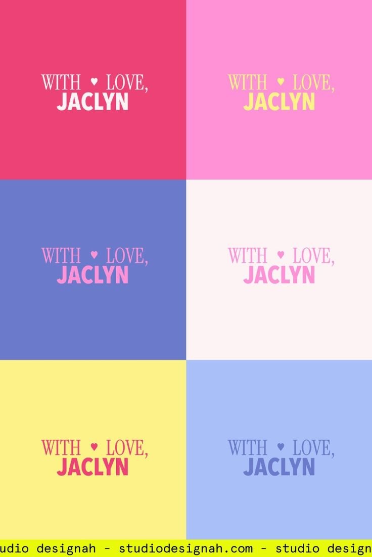 With Love Jaclyn — Work — Studio Designah