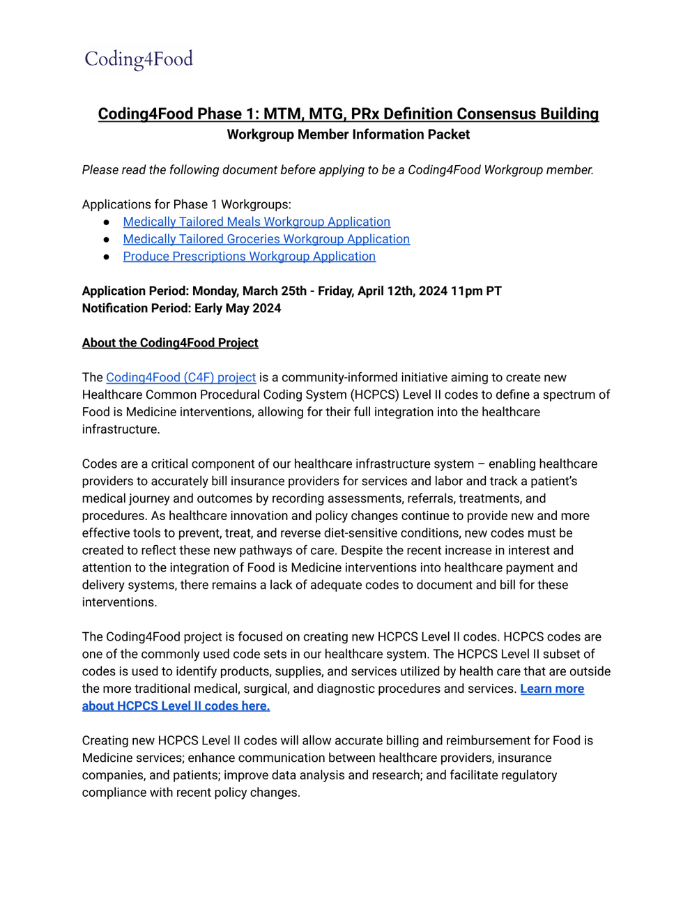 Coding4Food — California Medically Supportive Food & Nutrition