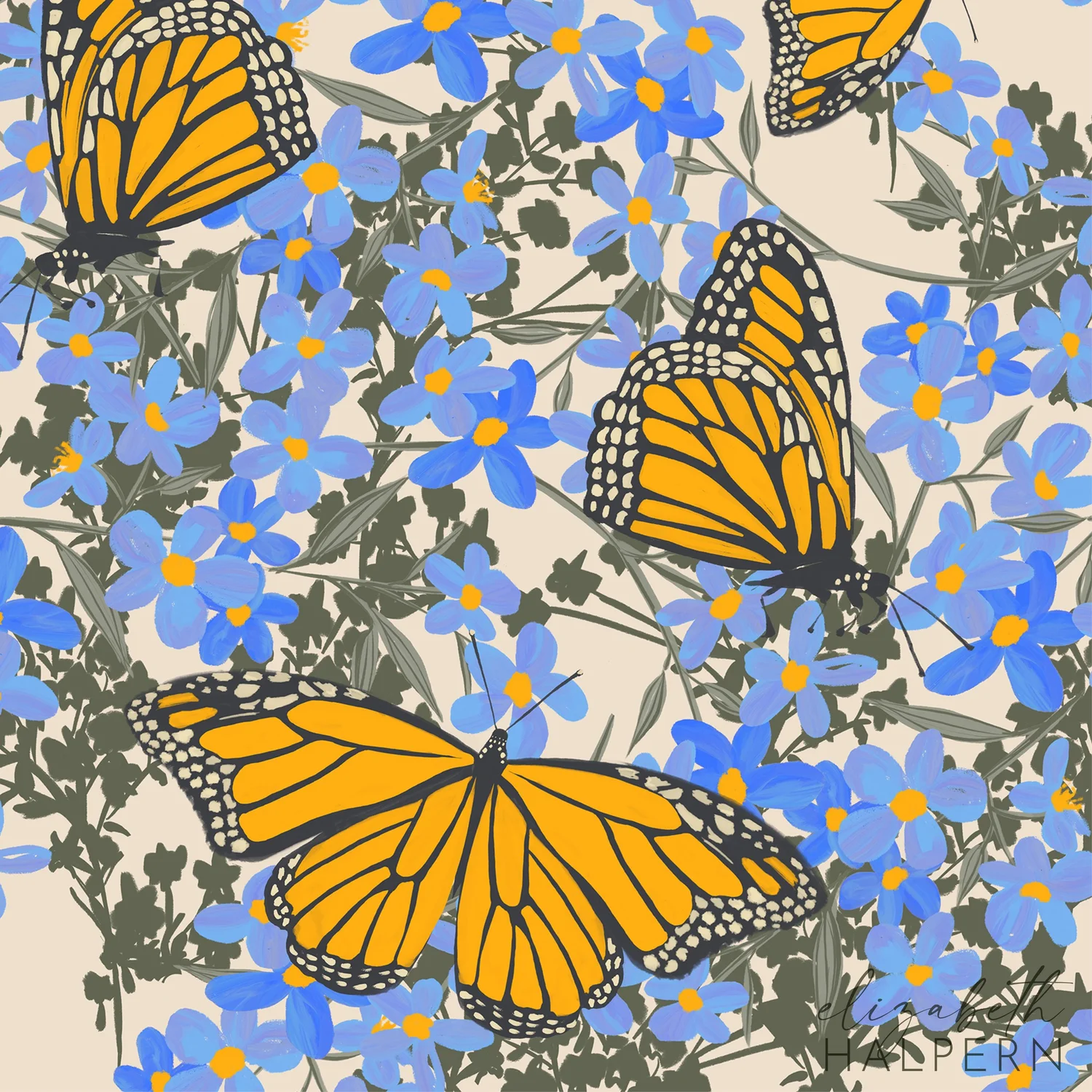 textile prints and surface patterns portfolio of Elizabeth Halpern ...