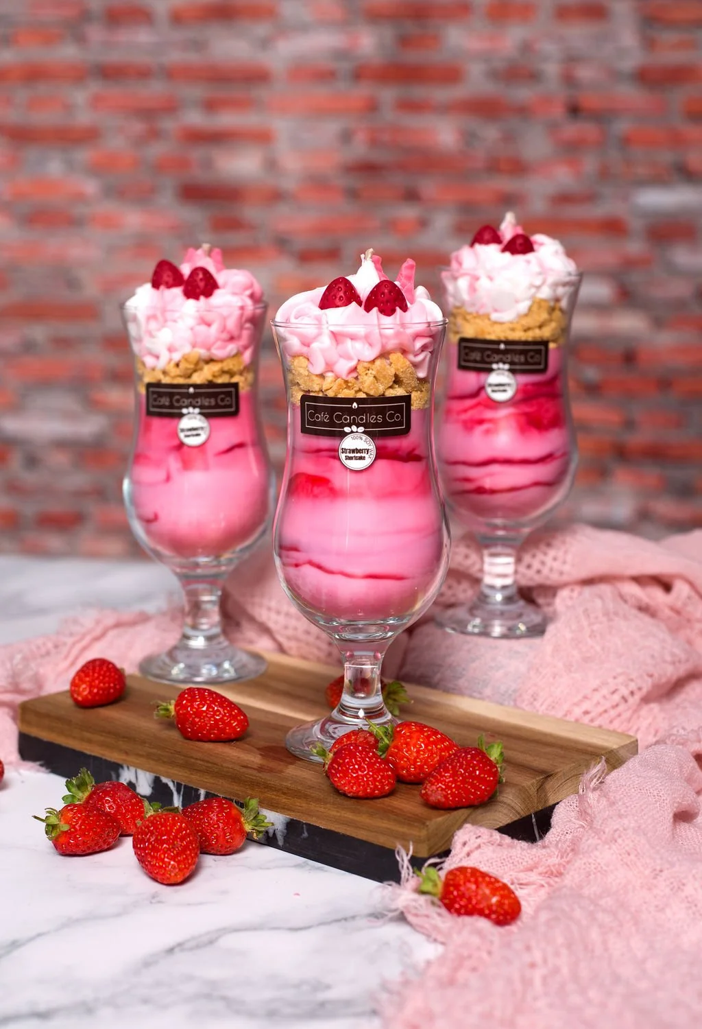 Strawberry Shortcake scented candles — Cafè Candles Co
