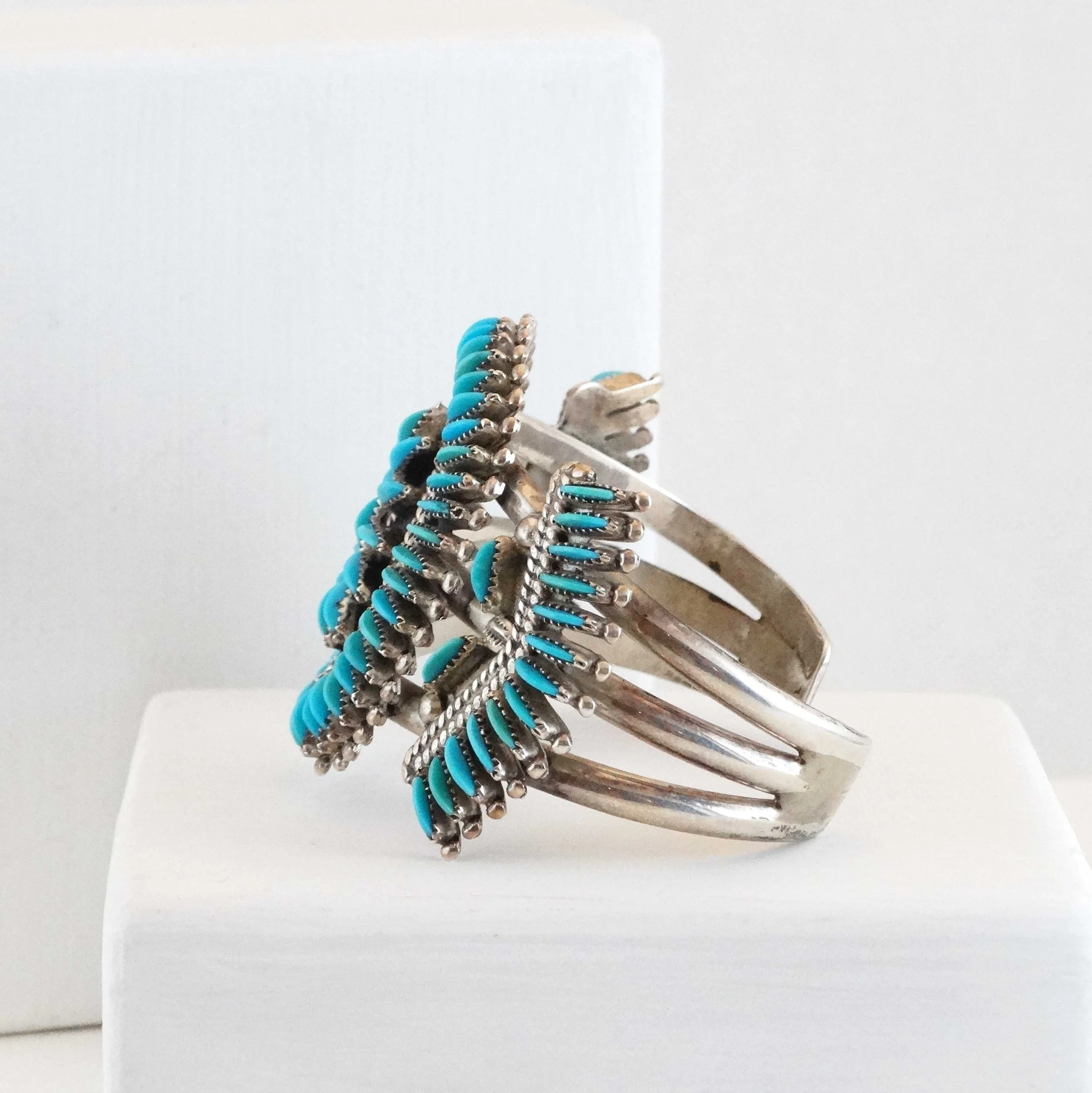 Navajo Silver and Inlay Bracelet — Morning Star Gallery