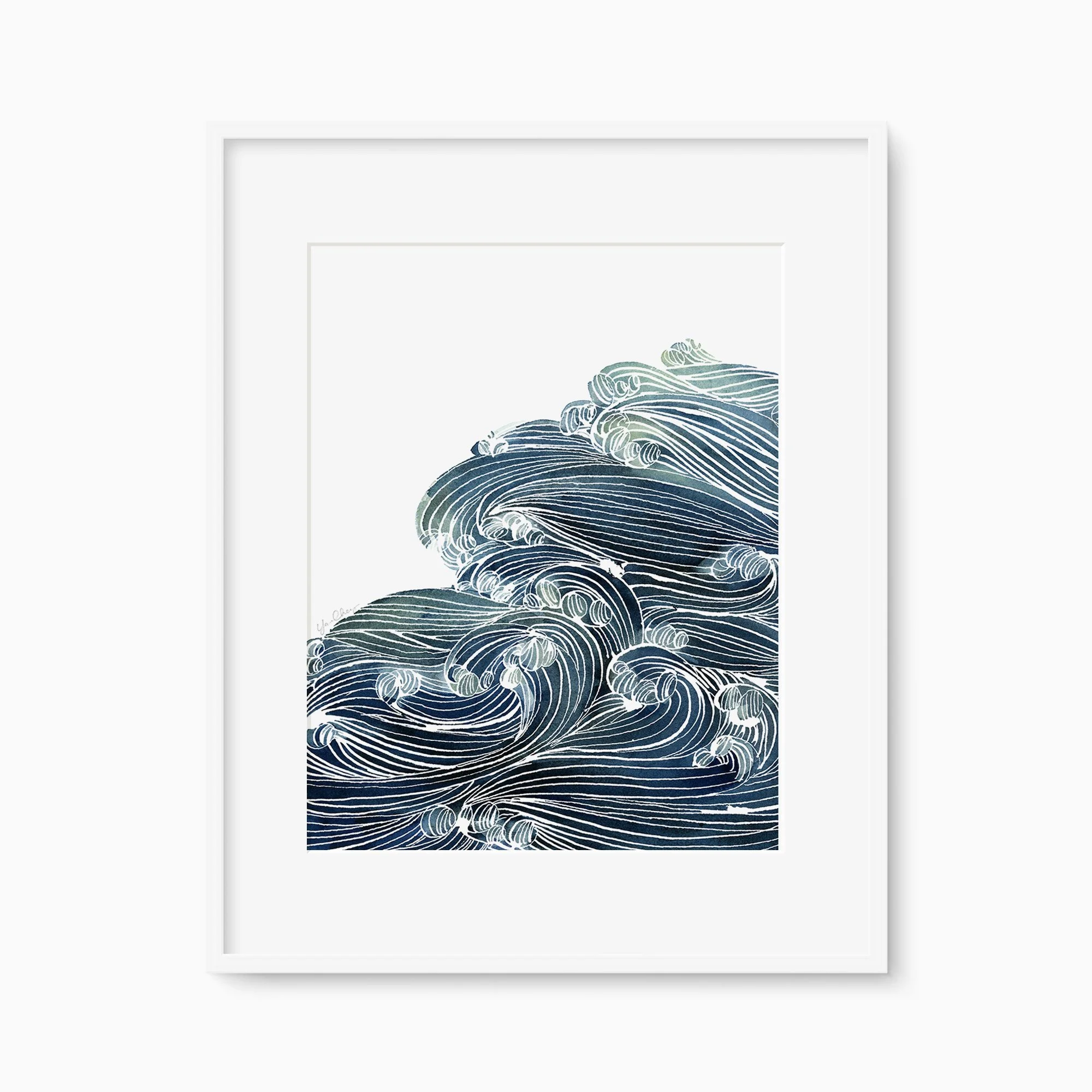 Ocean Wave Drawing Black And White