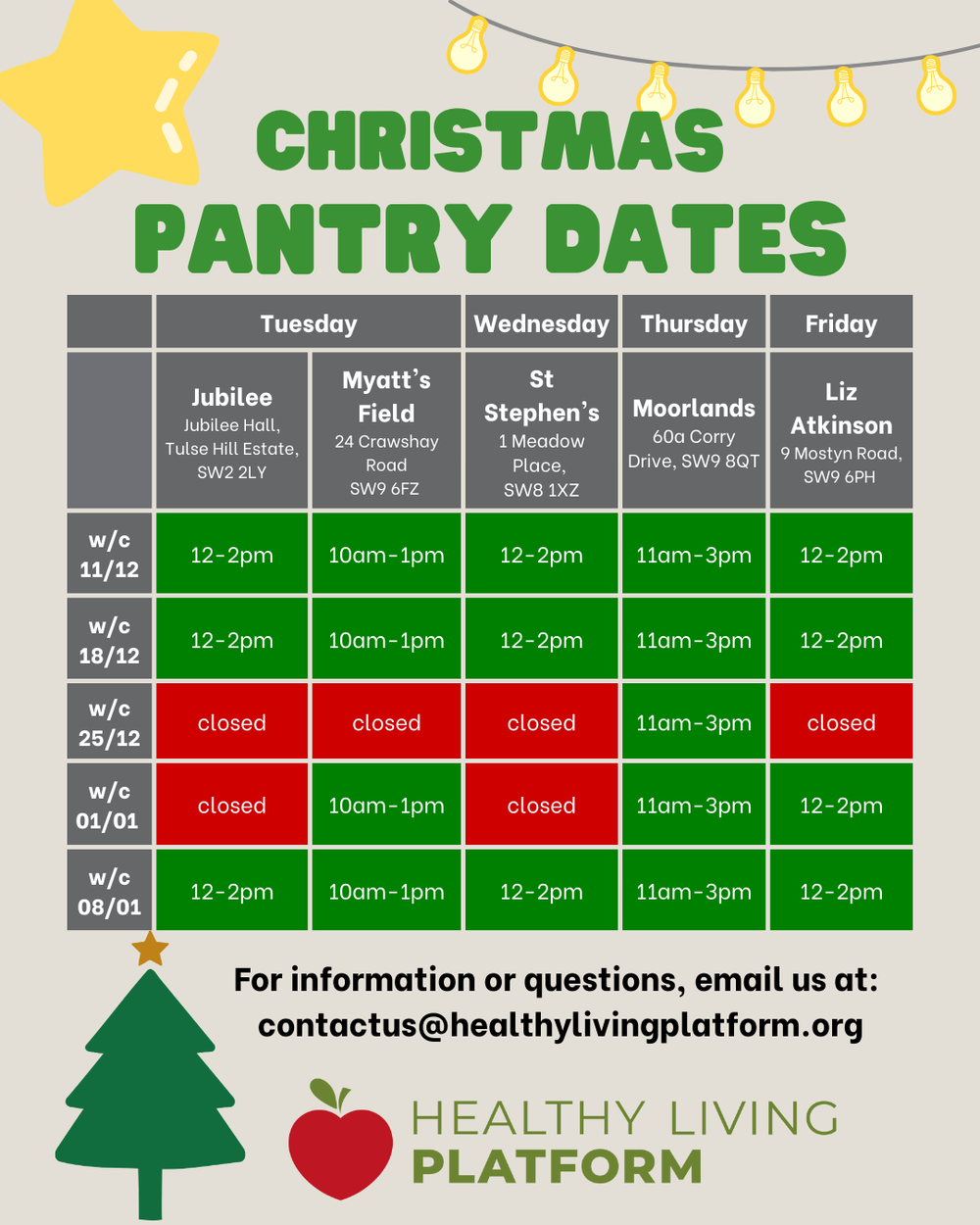 Christmas and New year Pantry Dates 🎄 — healthy living platform